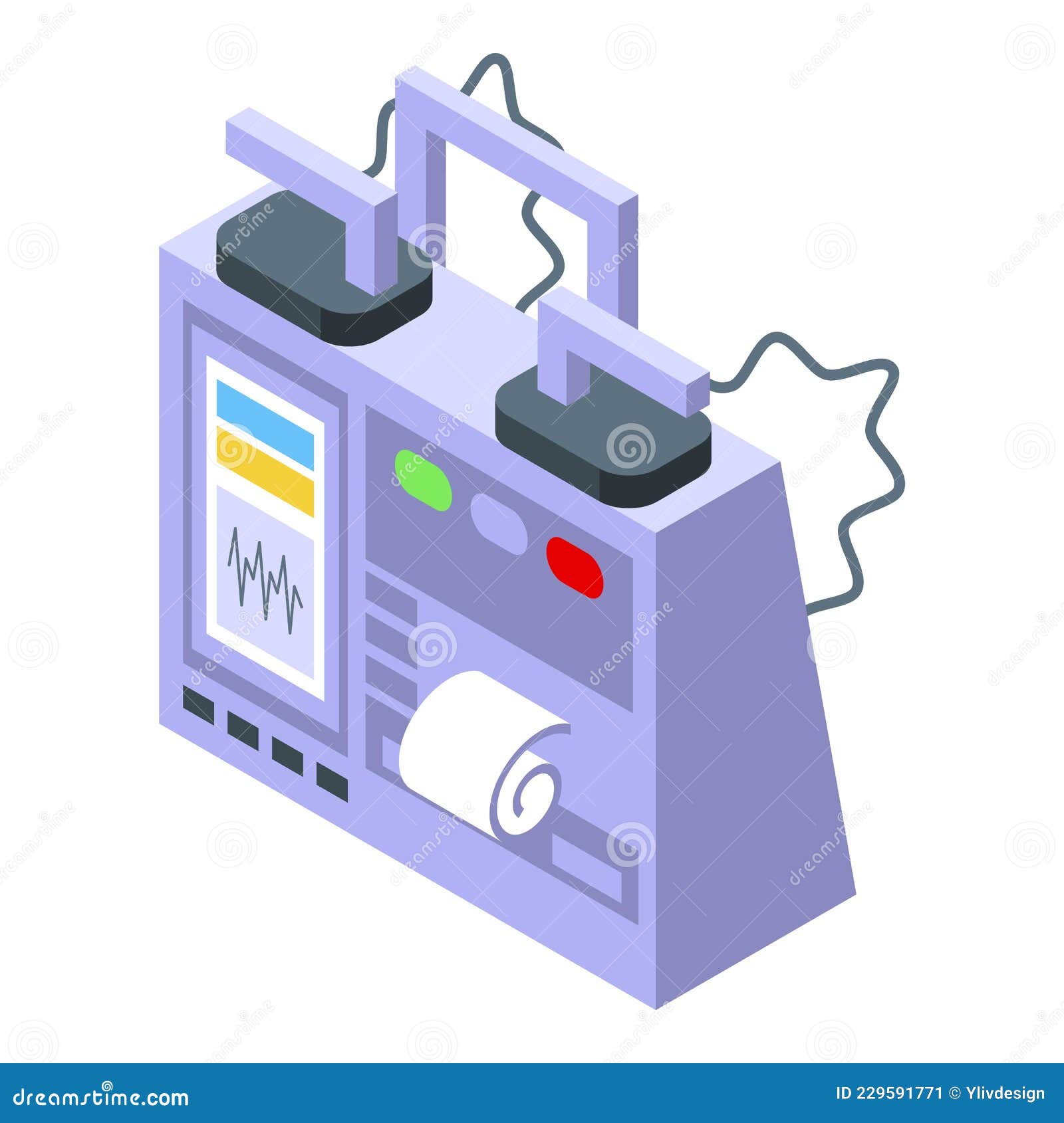 Icd Defibrillator Icon Isometric Vector. Heart Aed Stock Vector ...