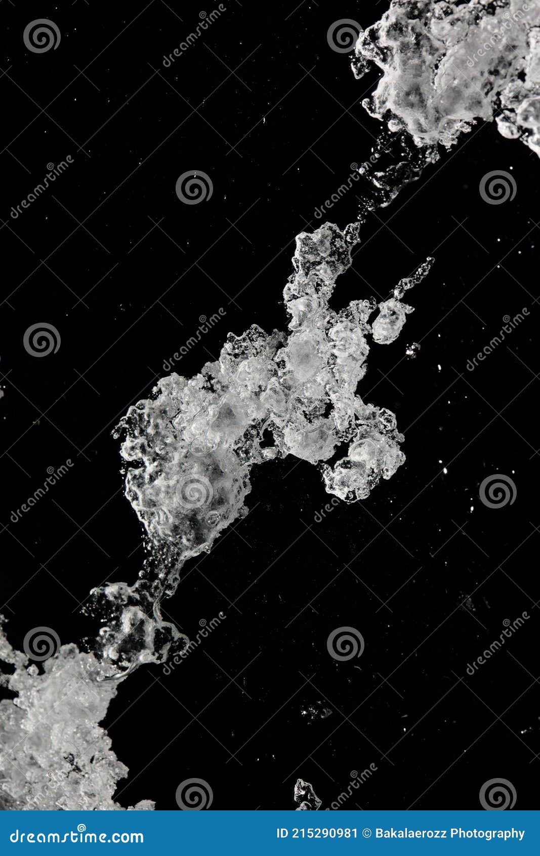 Ice Abstract in Black Background Tripping Modern High Quality Big Size ...