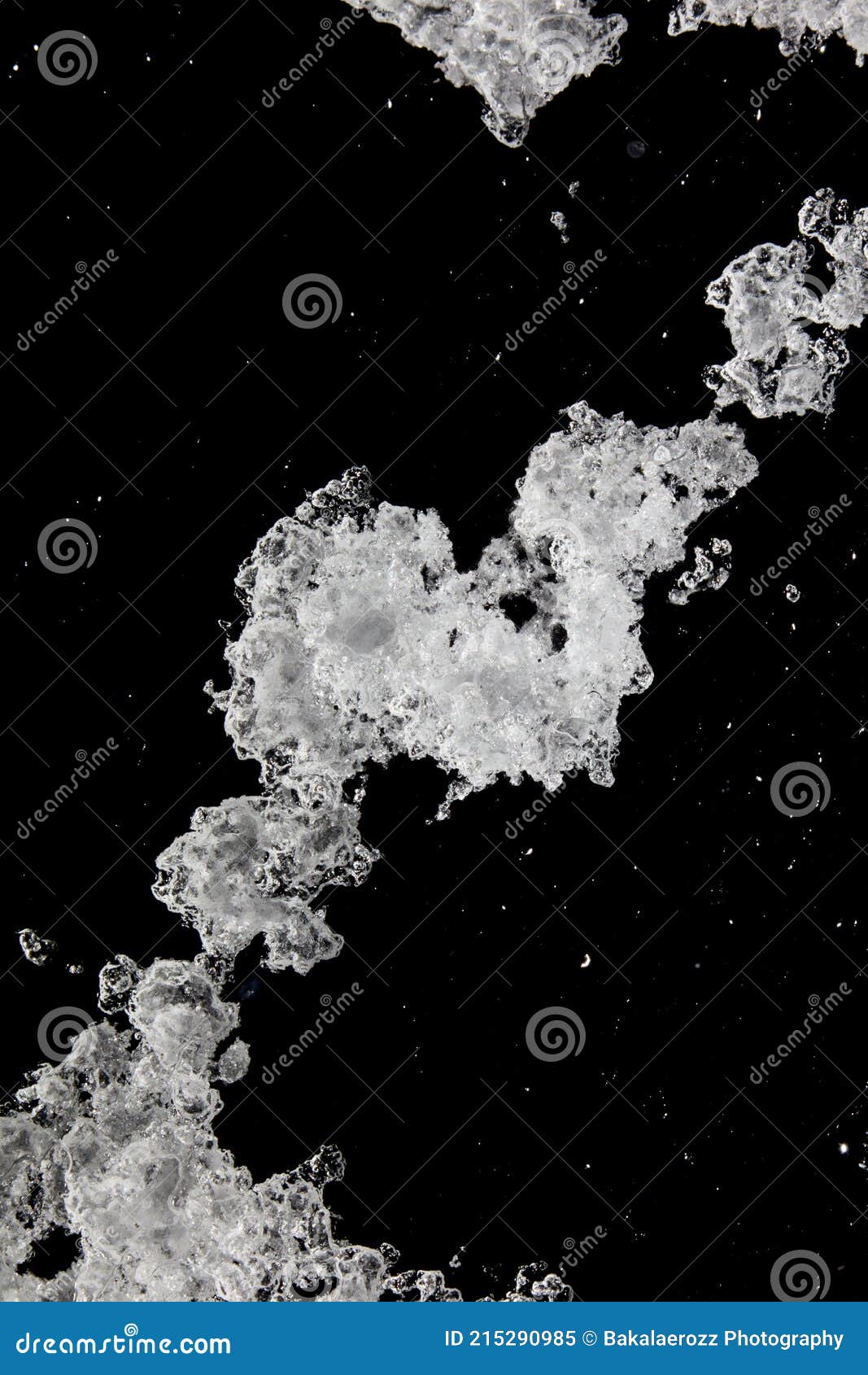 Ice Abstract in Black Background Tripping Modern High Quality Big Size ...