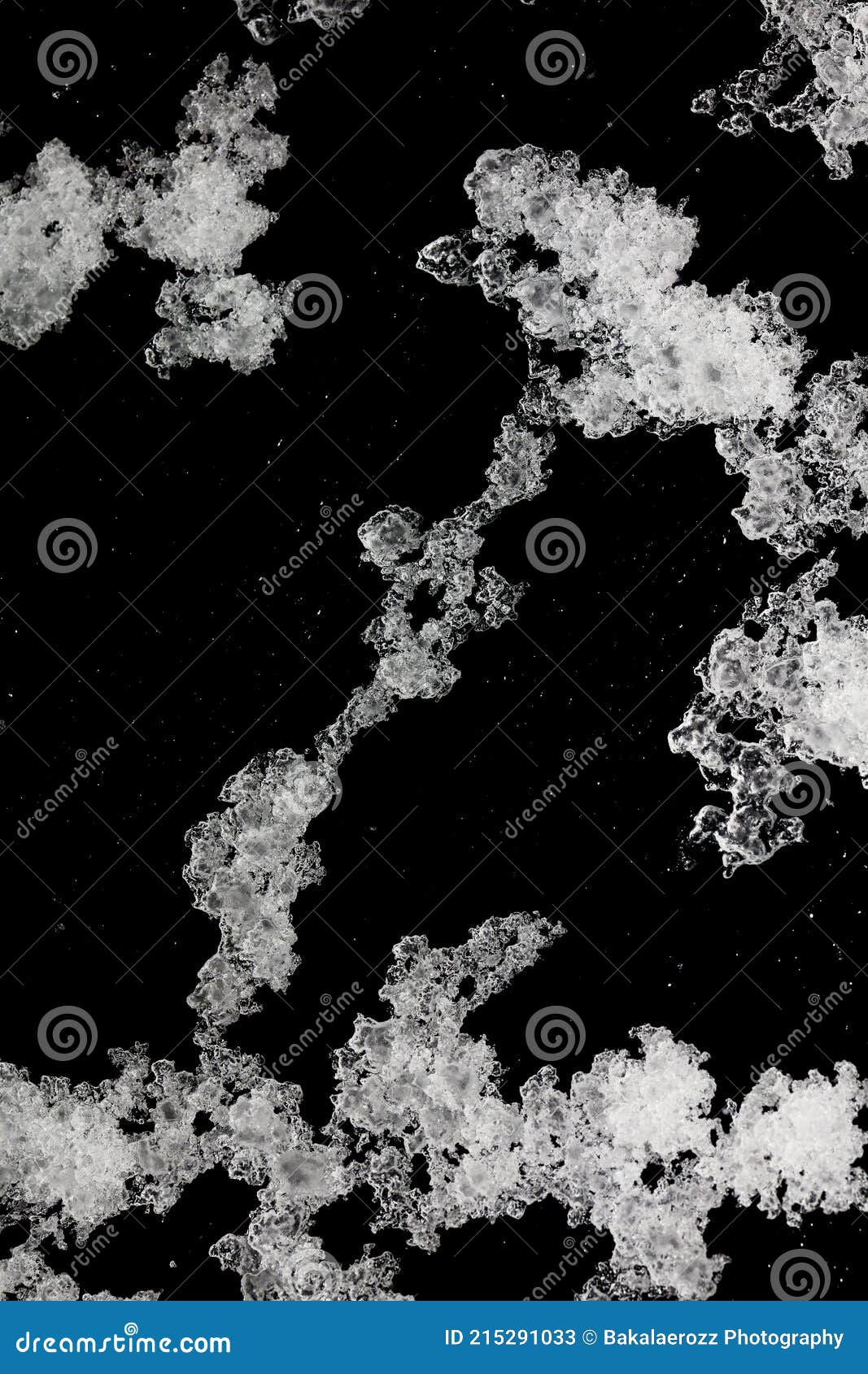 Ice Abstract in Black Background Tripping Modern High Quality Big Size ...