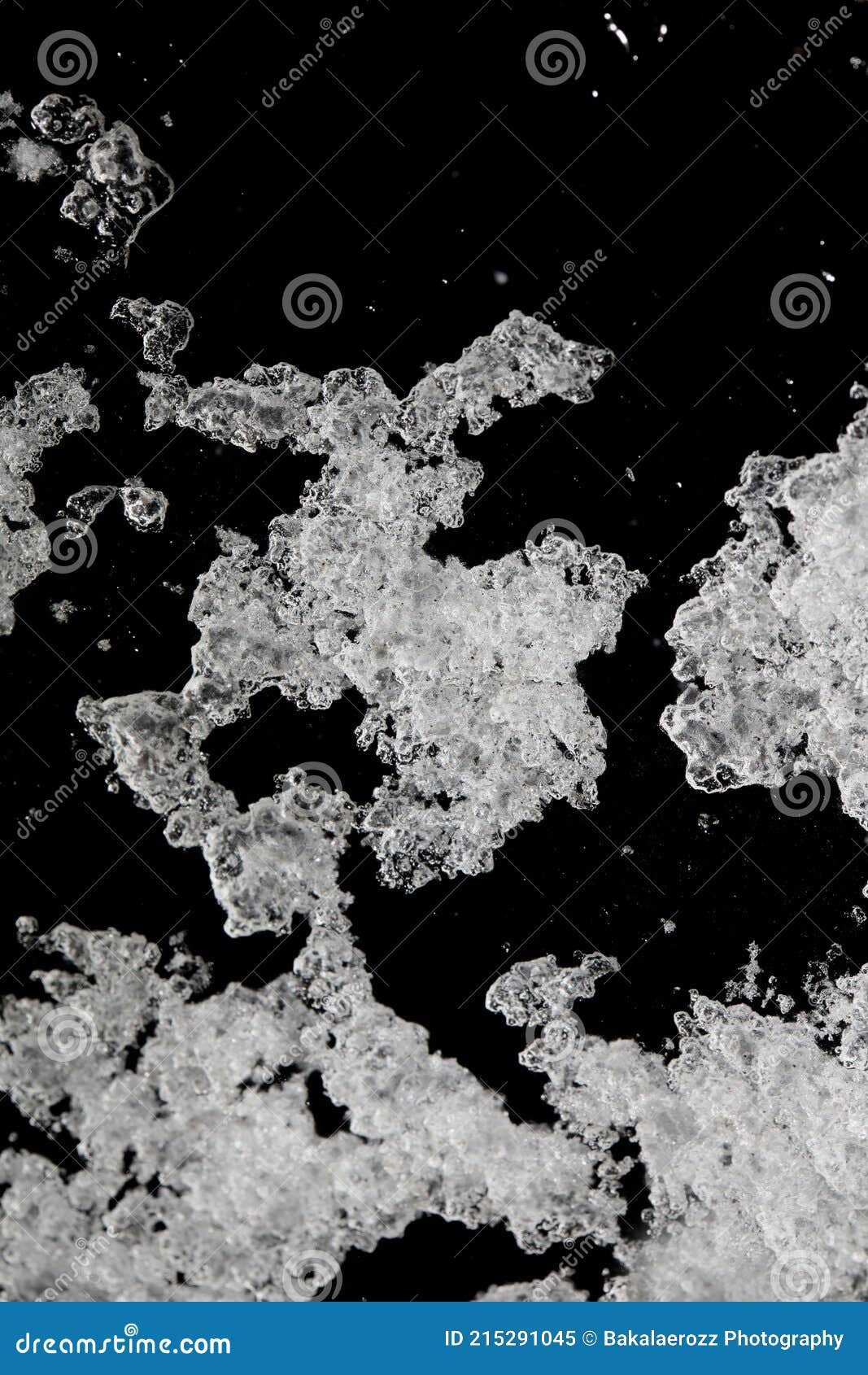 Ice Abstract in Black Background Tripping Modern High Quality Big Size ...