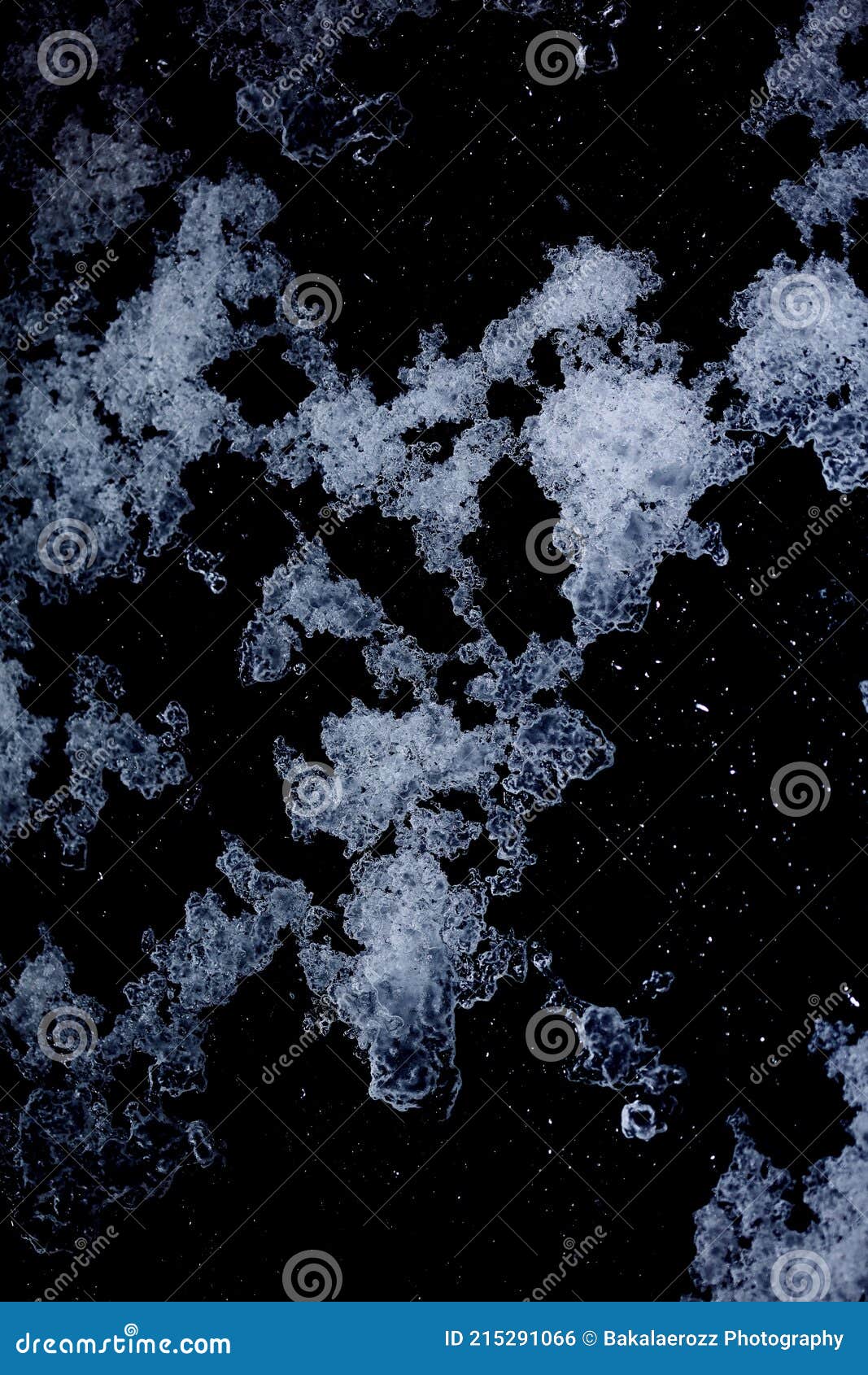 Ice Abstract in Black Background Tripping Modern High Quality Big Size ...