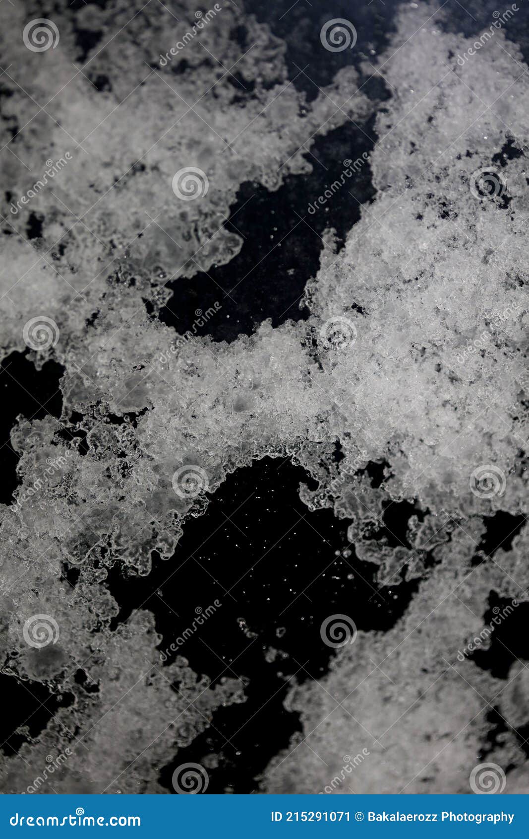 Ice Abstract in Black Background Tripping Modern High Quality Big Size ...