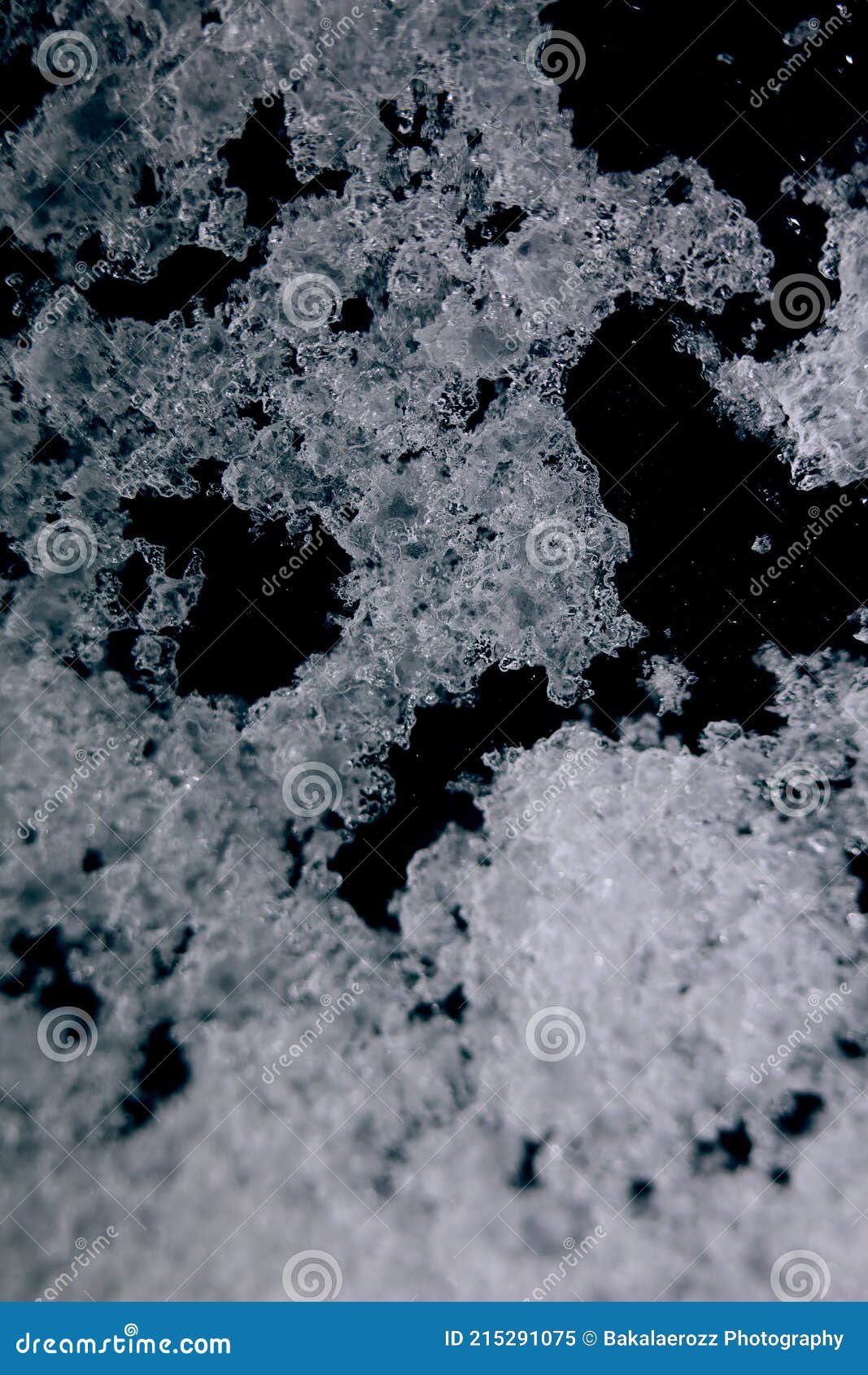 Ice Abstract in Black Background Tripping Modern High Quality Big Size ...
