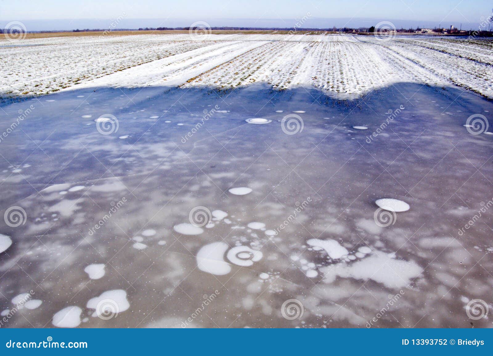 Ice on agricultural field stock photo. Image of ploughed - 13393752