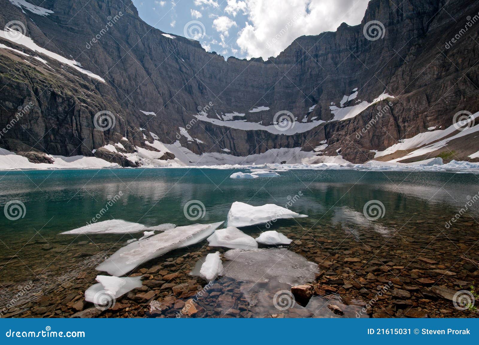 Ice on an alpine Lake stock image. Image of wild, mountains - 21615031