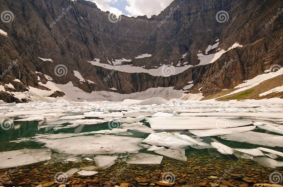 Ice on an Alpine Lake stock image. Image of natural, geology - 23124923