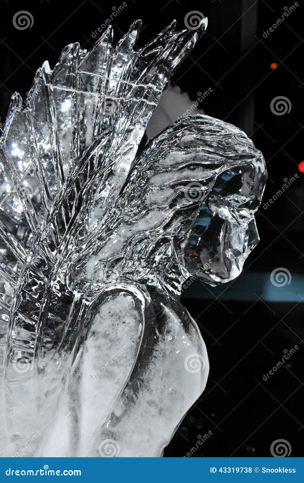 Ice Angel stock photo. Image of night, clear, chilly - 43319738