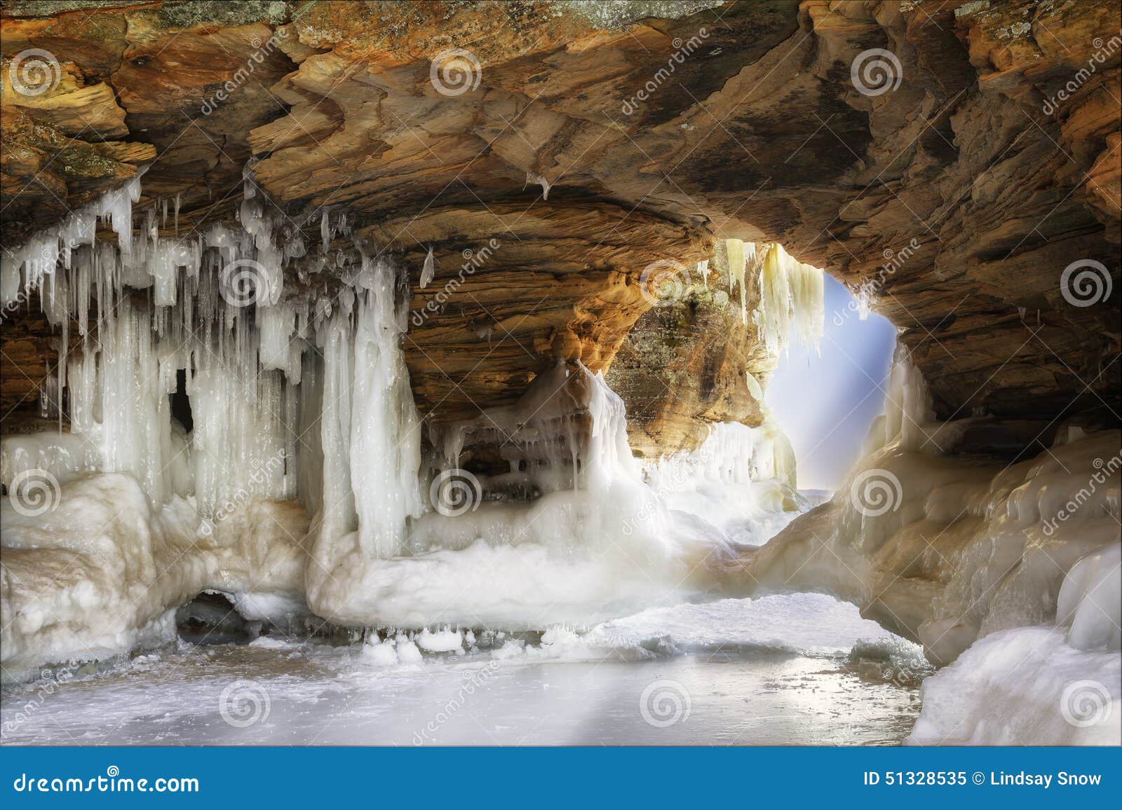 Ice Arch stock image. Image of geology, light, empty - 51328535