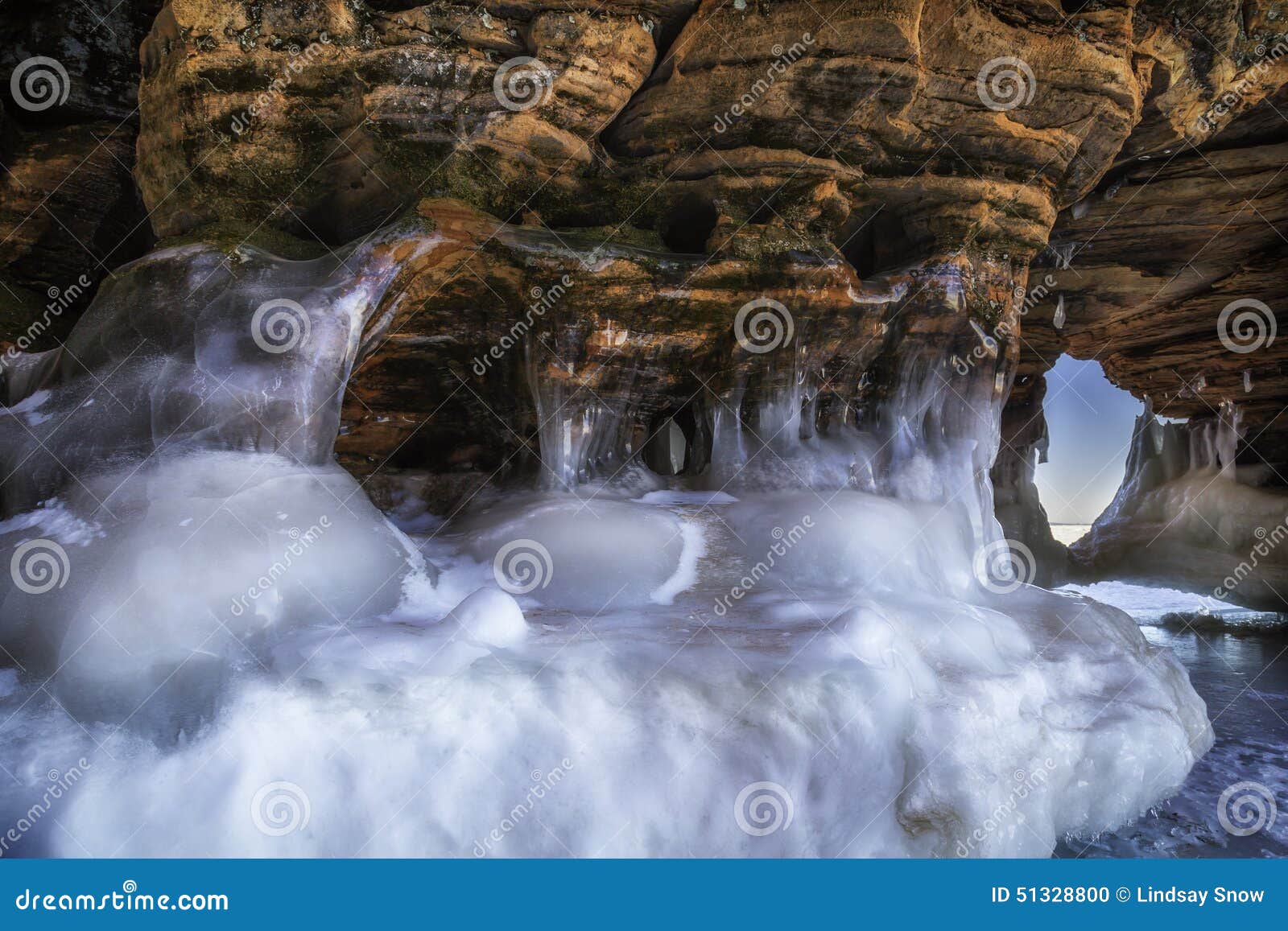 Ice Arch stock photo. Image of geology, icicles, beautiful - 51328800