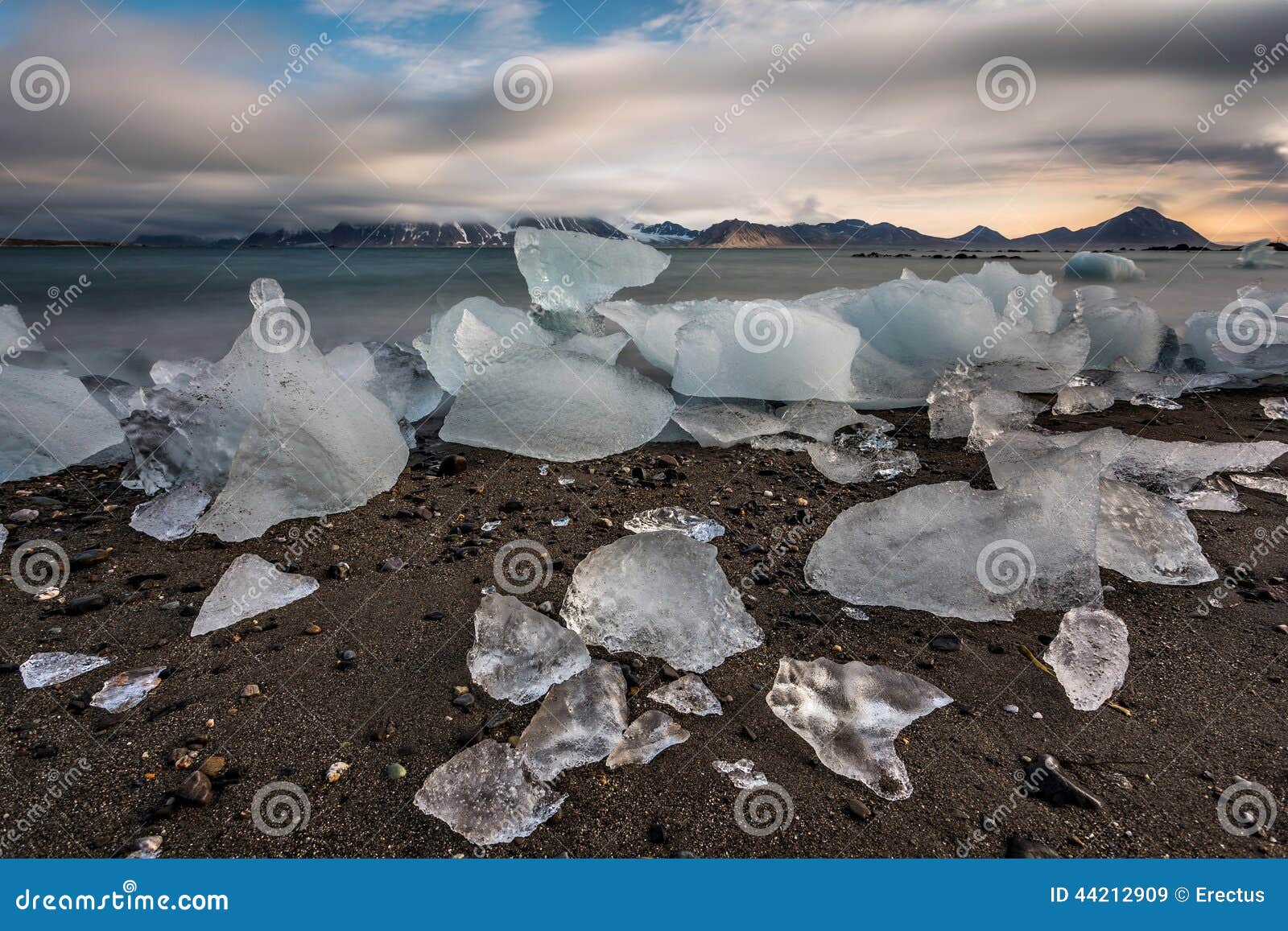 Ice on the Arctic Beach - Landscape Stock Image - Image of beach ...