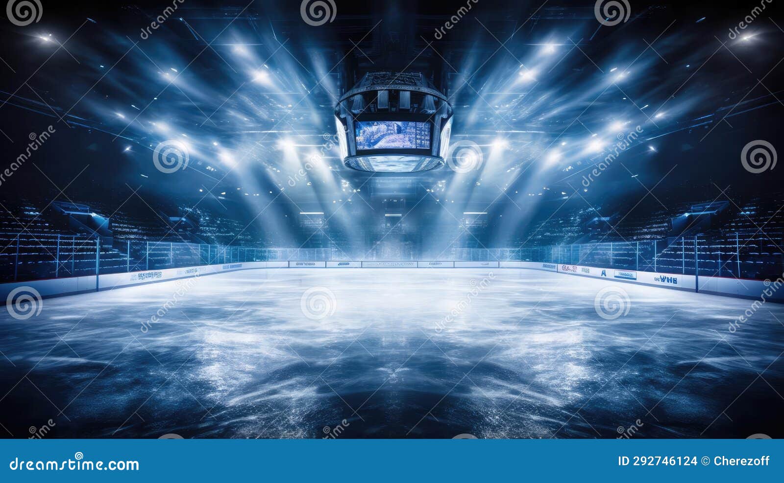 Ice Arena, Nobody. Dramatic Lighting Stock Photo - Image of fans, rink ...
