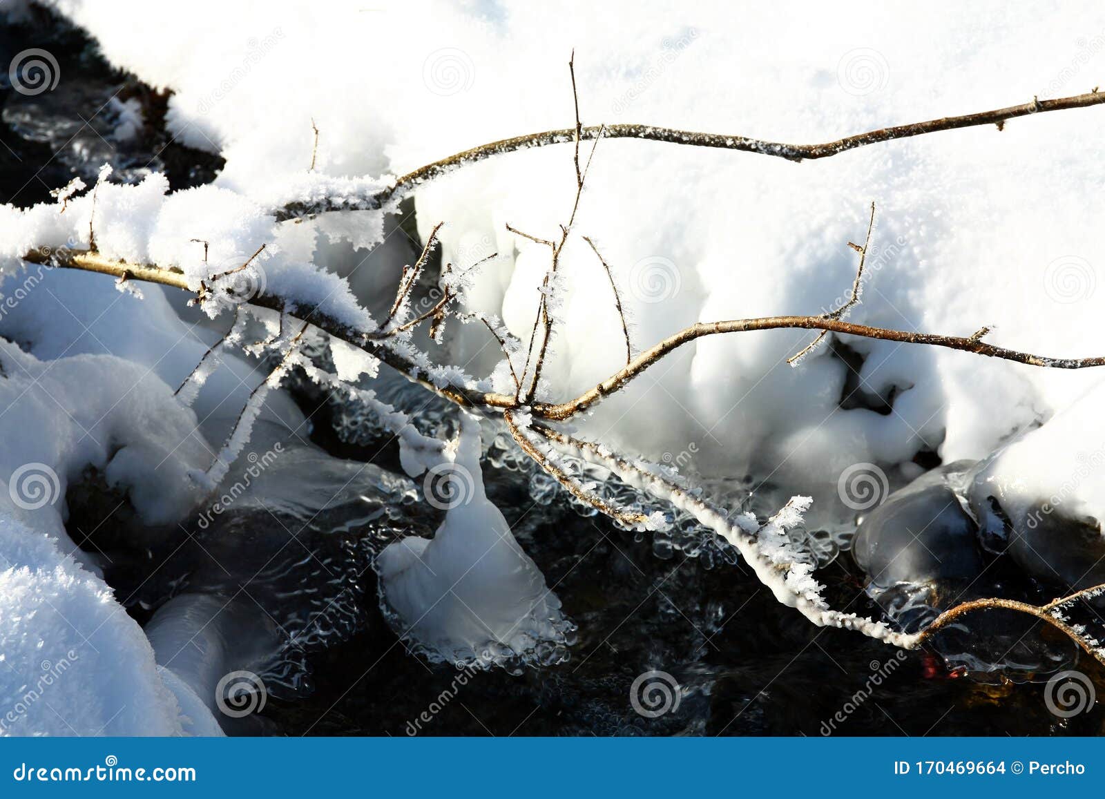Ice around the torrent stock photo. Image of clean, torrent - 170469664