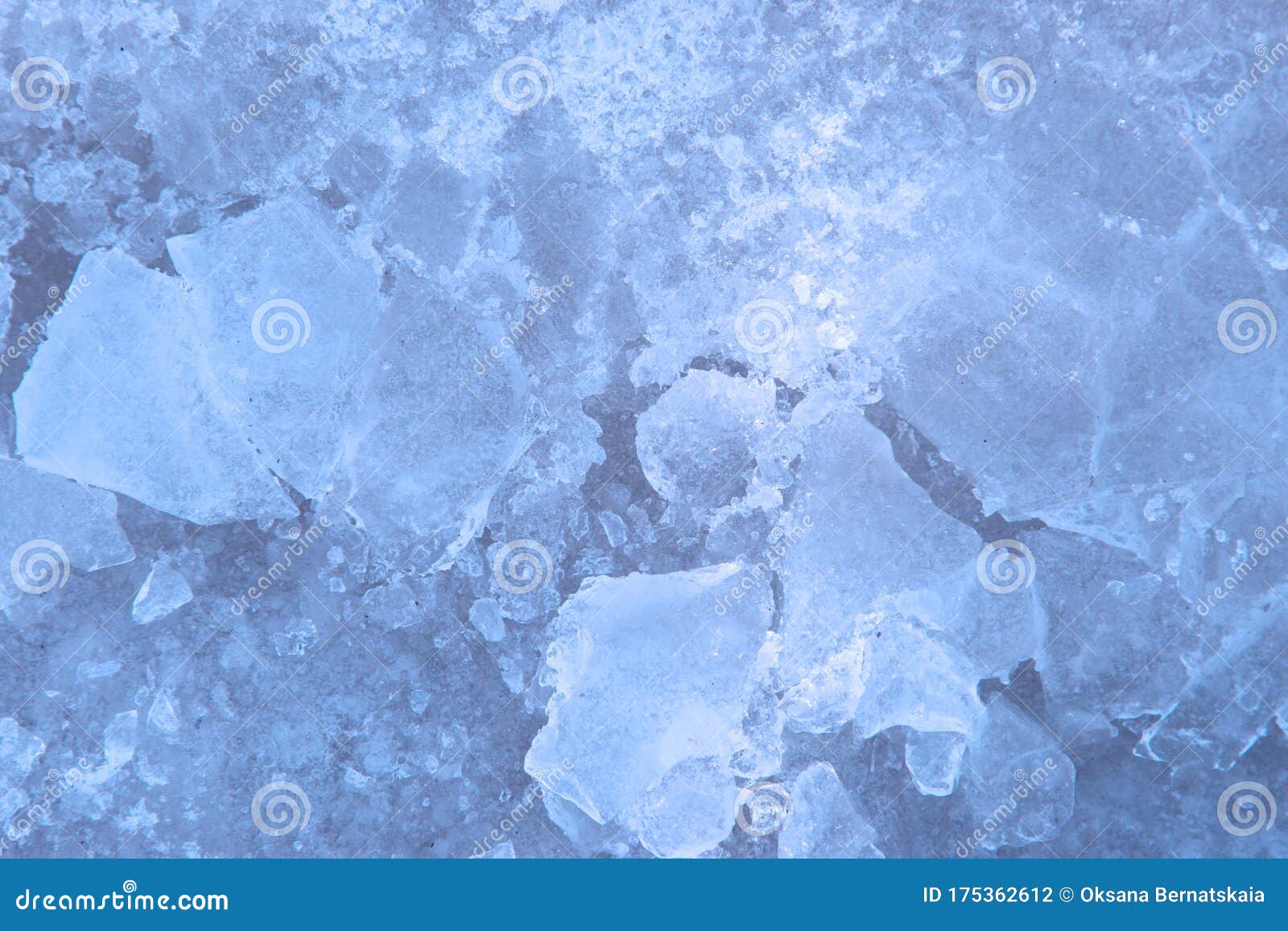 Cracked Blue Ice As a Background Stock Photo - Image of bubbles, snow ...