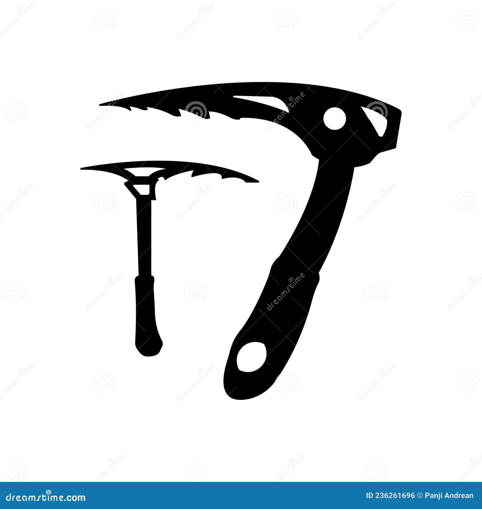 Ice Axe, Climbing Axe,Ice Pick, Axe for Climbing Stock Vector - Illustration of alpinism, handle ...