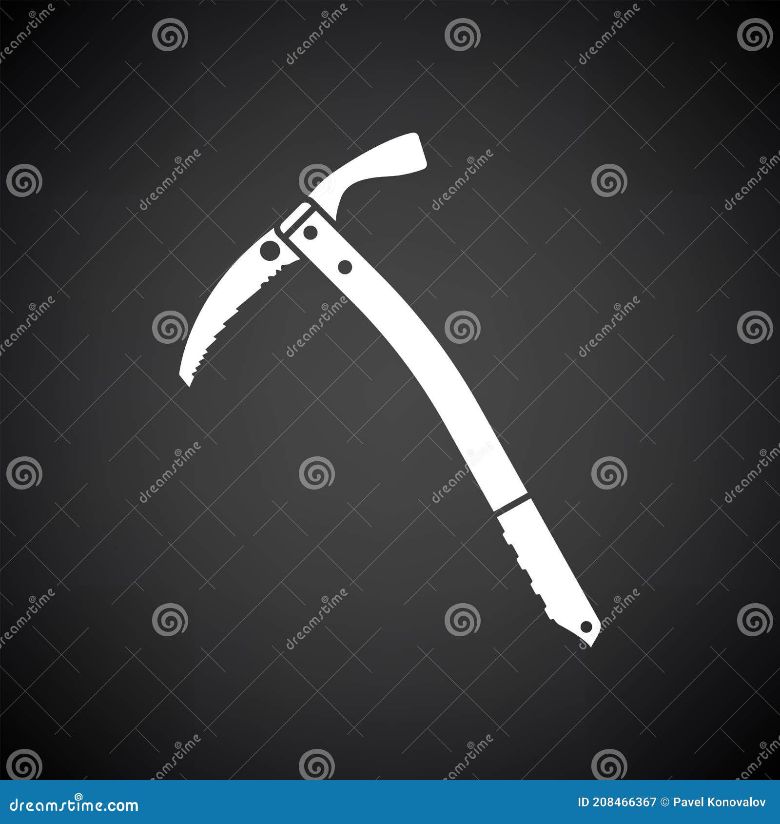 Ice Axe Icon stock vector. Illustration of pick, climbing - 208466367