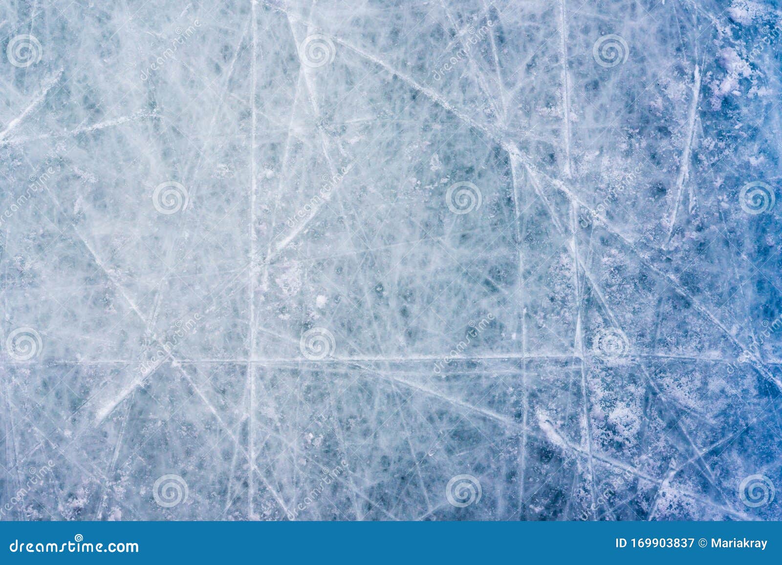 Ice Background With Marks From Skating And Hockey, Blue Texture Royalty ...