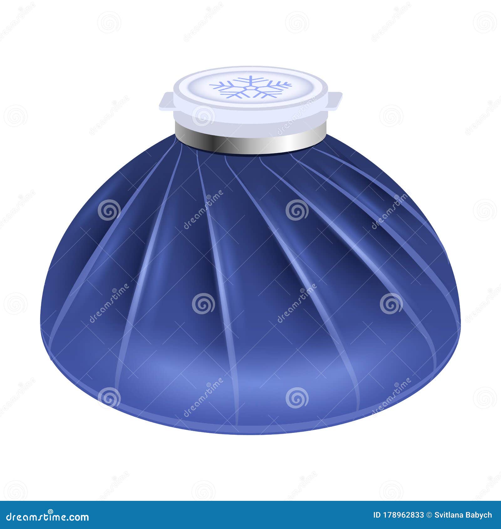 Ice Bag Vector Icon.Realistic Vector Icon Isolated on White Background ...