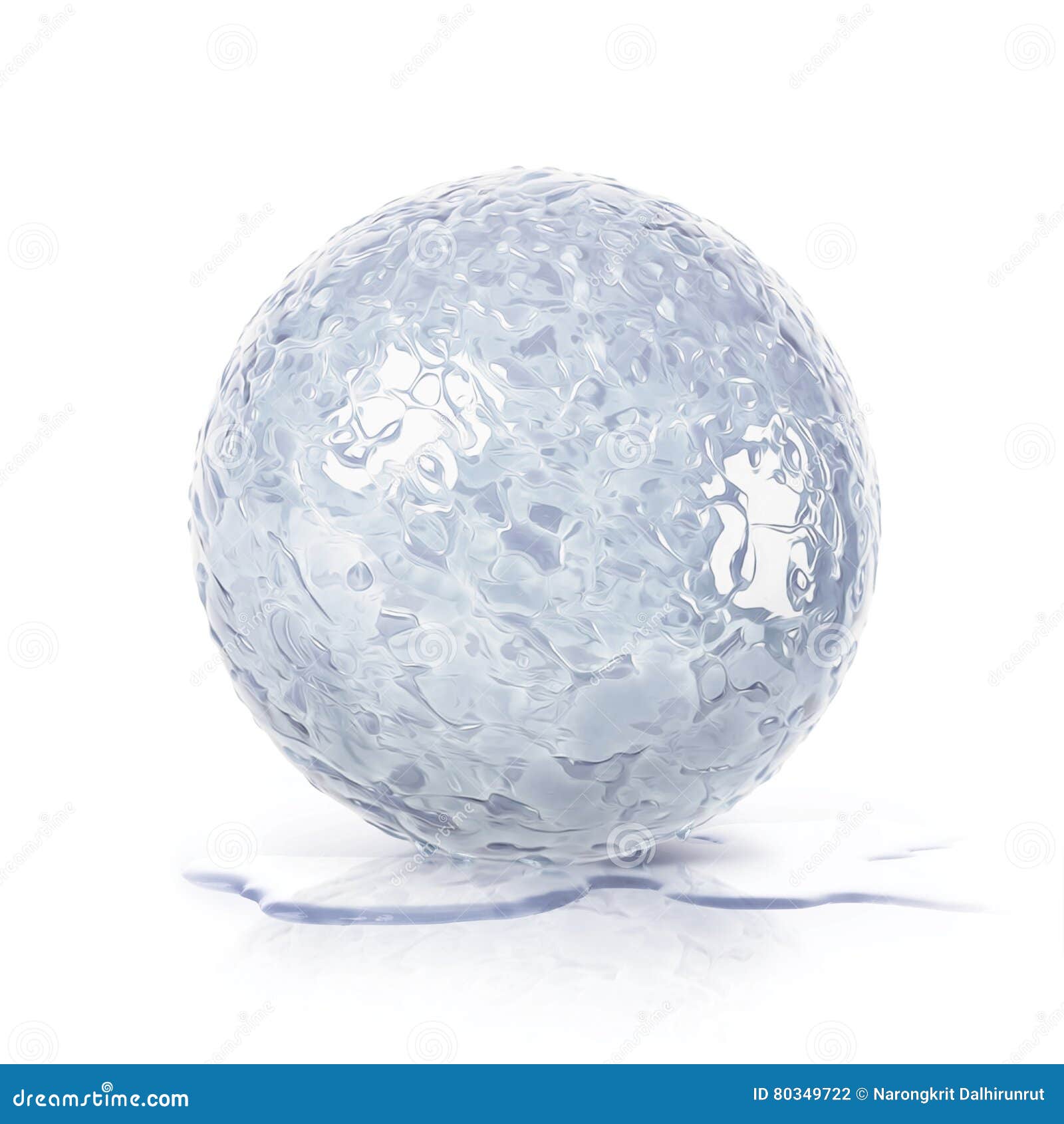 Ice ball 3D illustration stock illustration. Illustration of landmass ...
