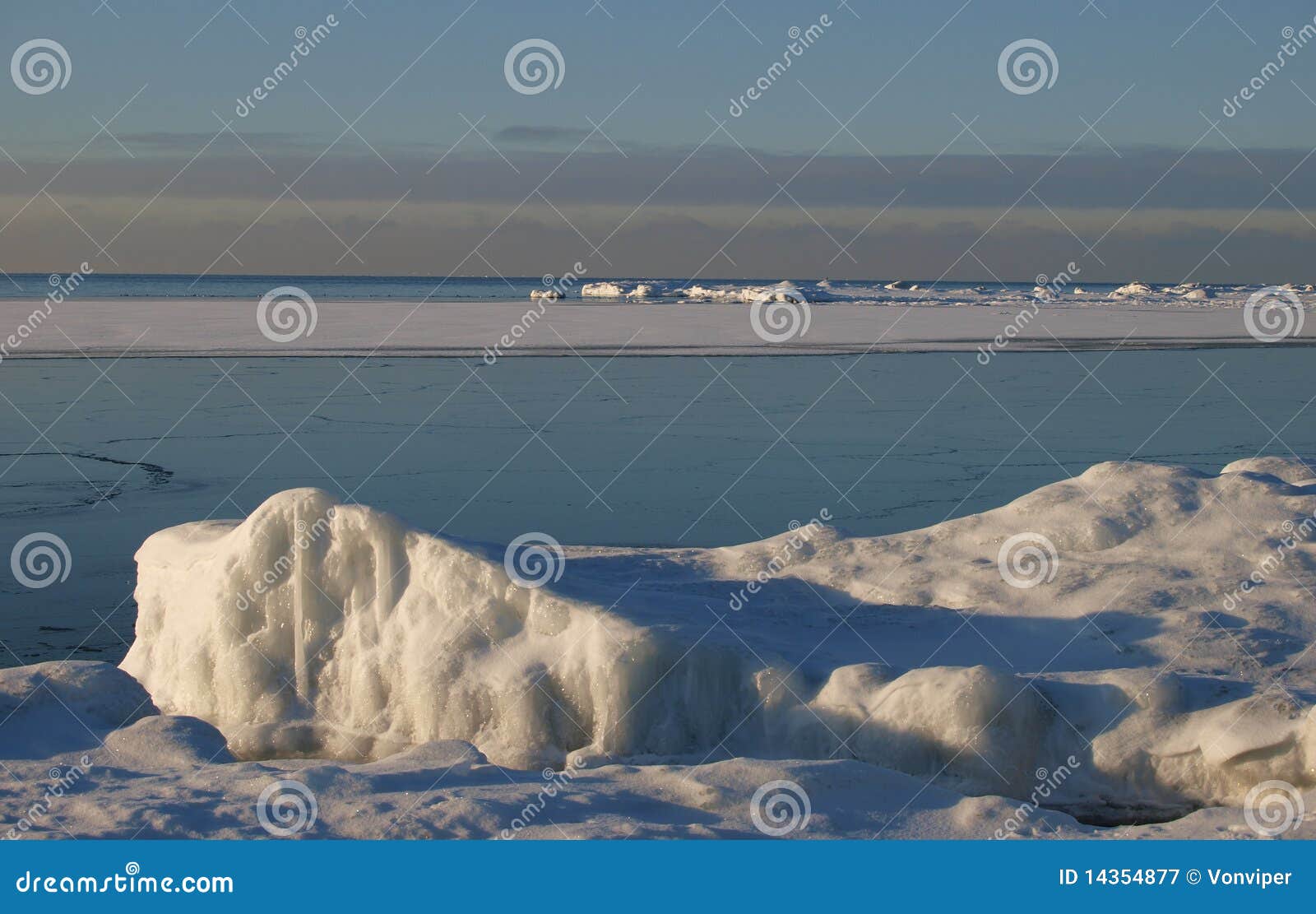 Ice banks on the sea shore stock image. Image of europe - 14354877