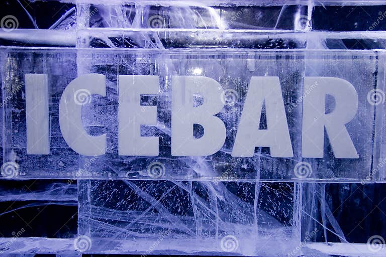 Ice Bar sign stock photo. Image of cocktail, cooling, blue - 4318712