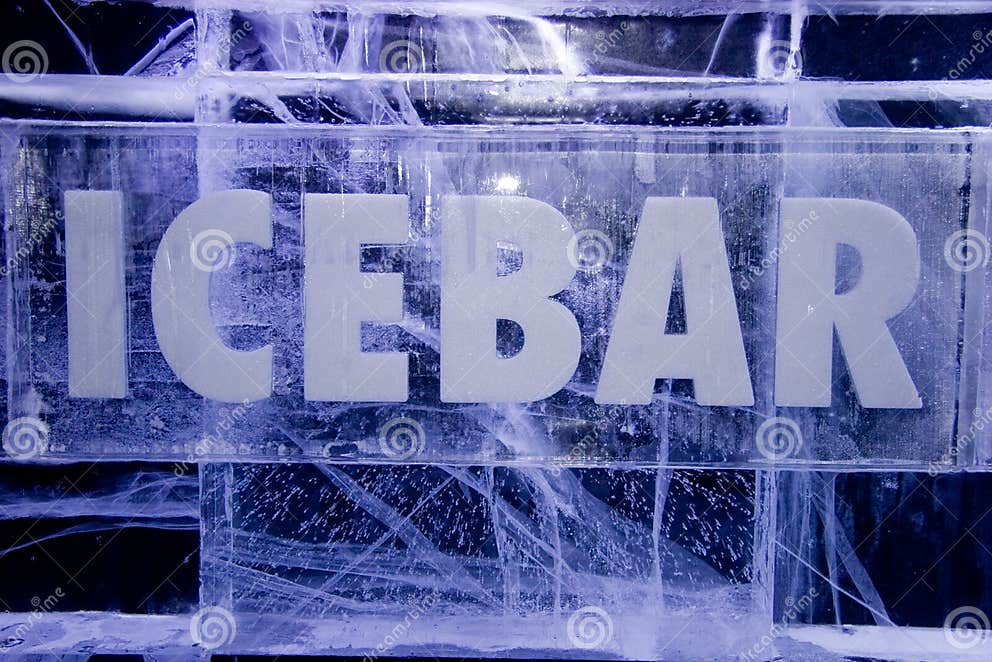 Ice Bar sign stock photo. Image of cocktail, cooling, blue - 4318712