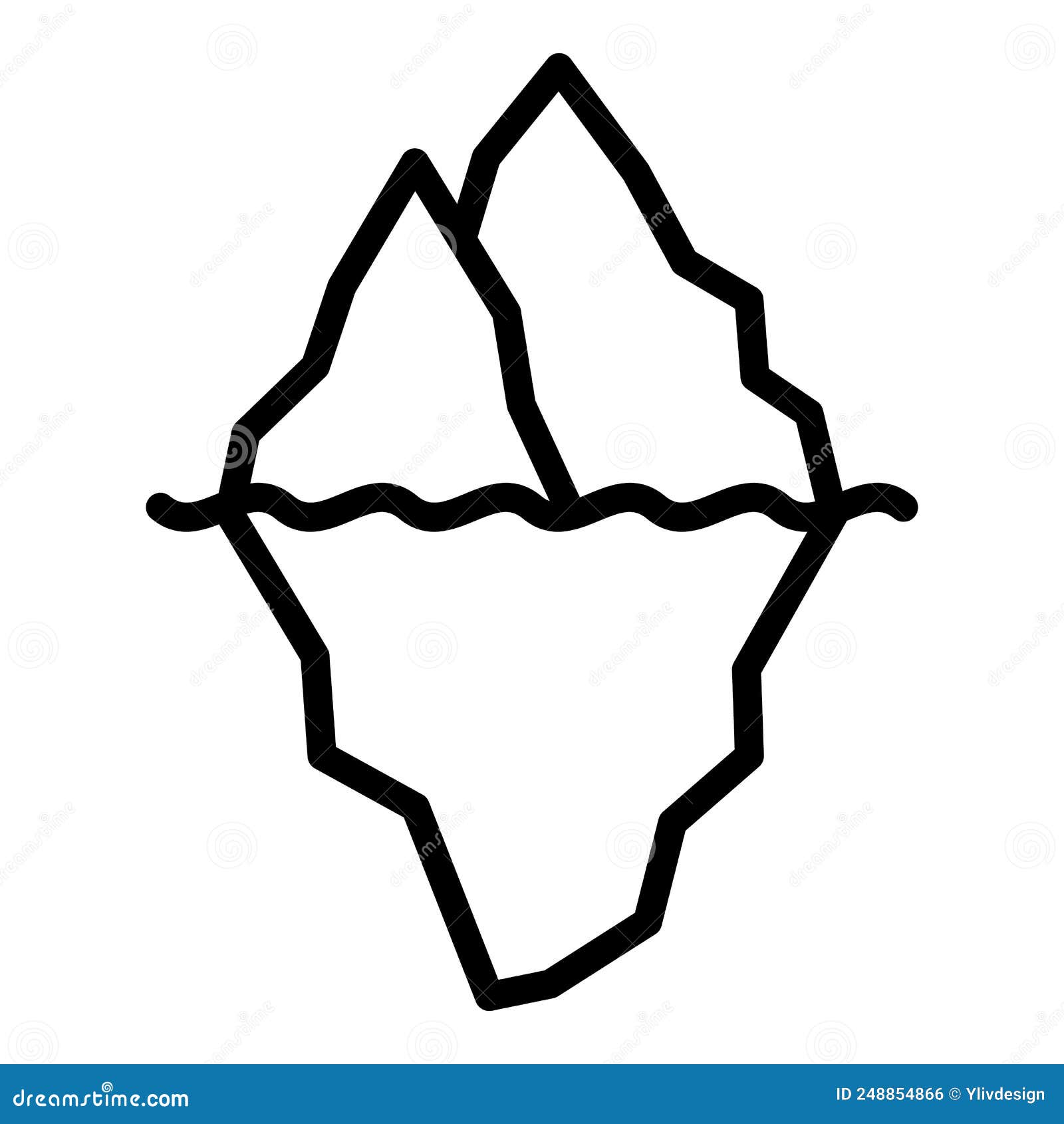 Ice Berg Icon Outline Vector. Iceberg Polar Stock Illustration ...