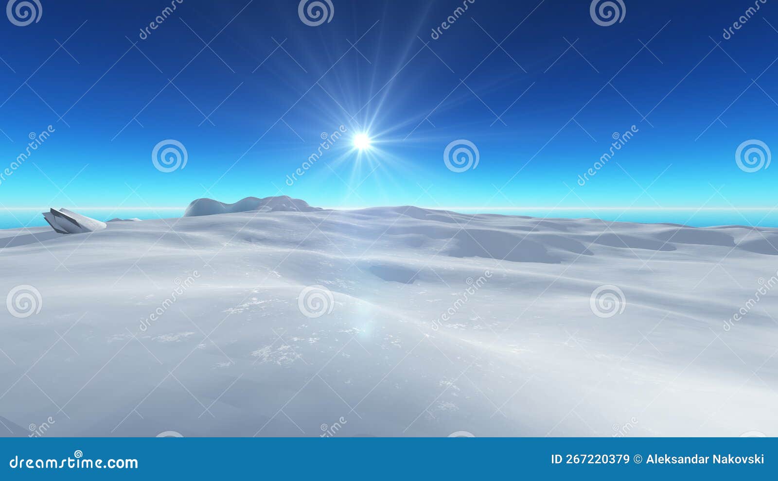 Ice berg on see 3d render stock illustration. Illustration of melting ...