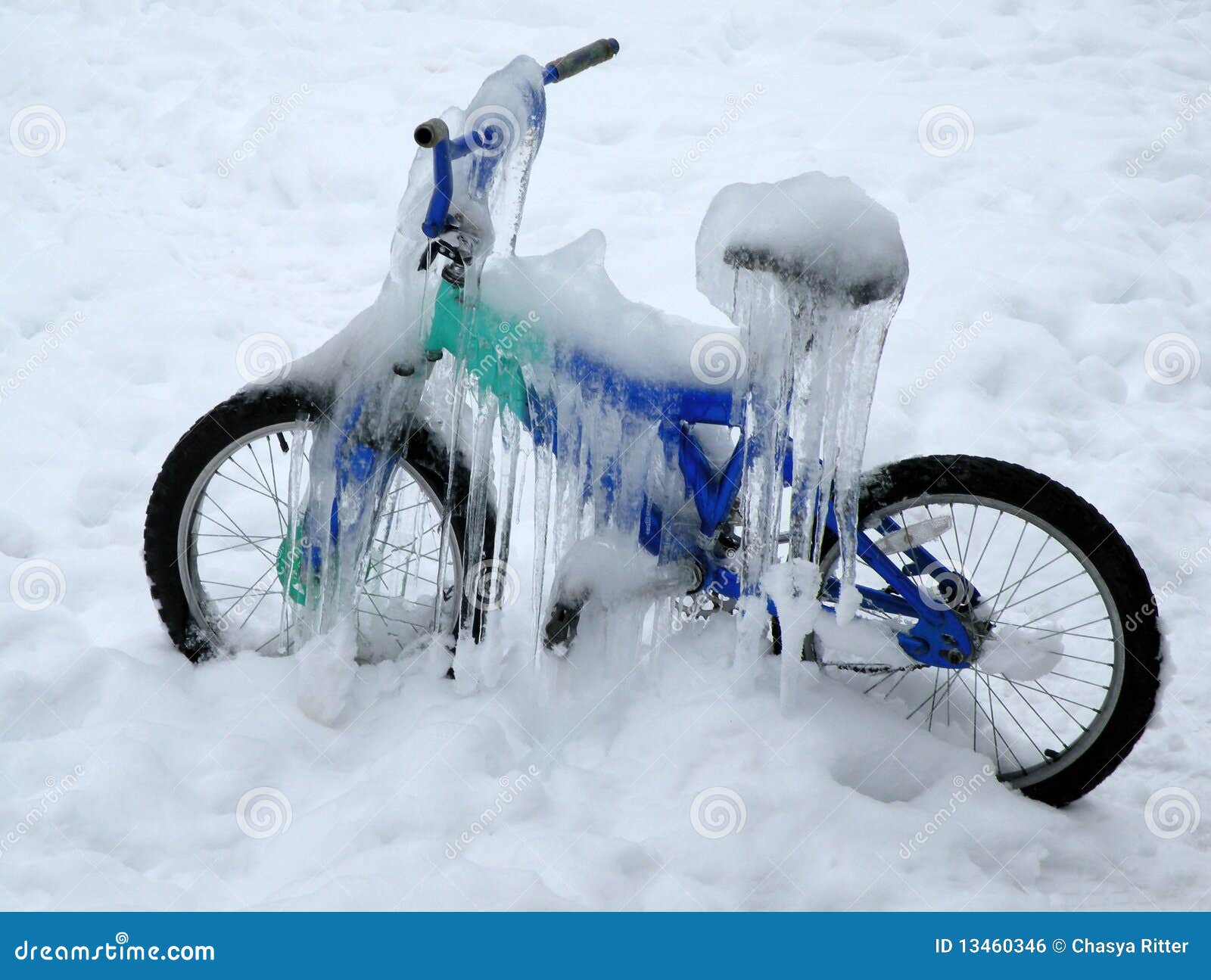 Ice Bike stock photo. Image of snow, cold, bicycle, encased - 13460346