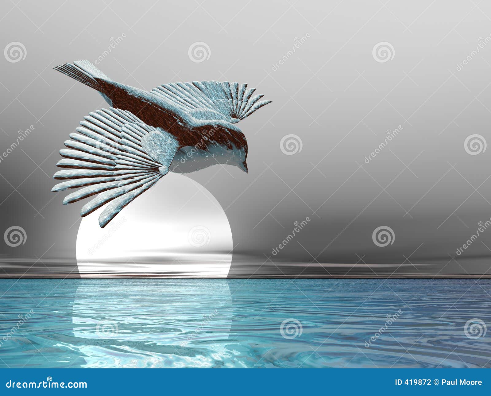 Ice Bird stock illustration. Illustration of wing, rest - 419872