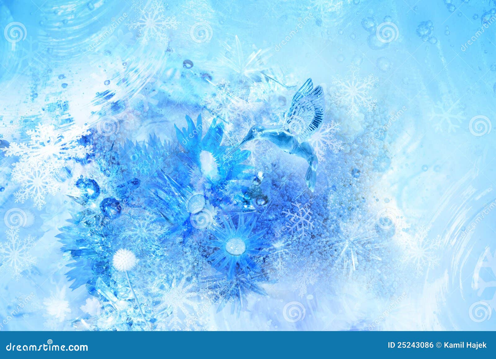 Ice bird scene stock photo. Image of december, crystals - 25243086