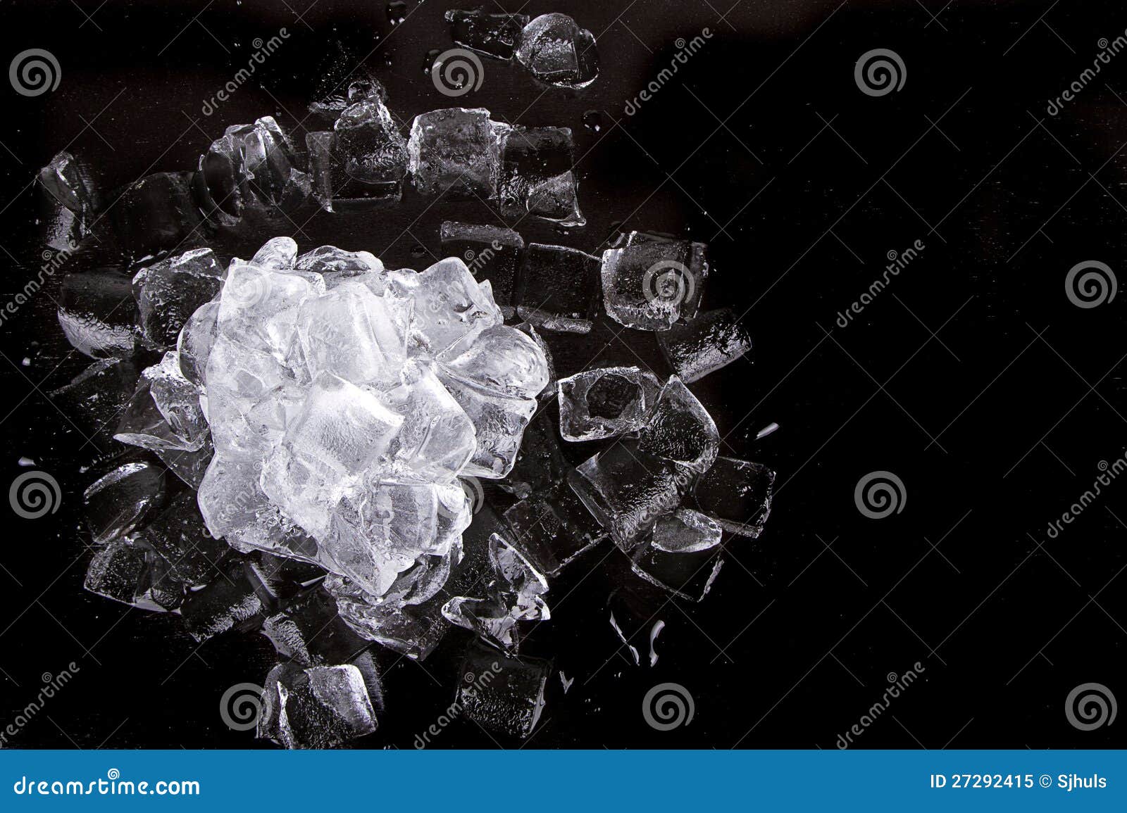 Ice on a black background stock image. Image of fresh - 27292415