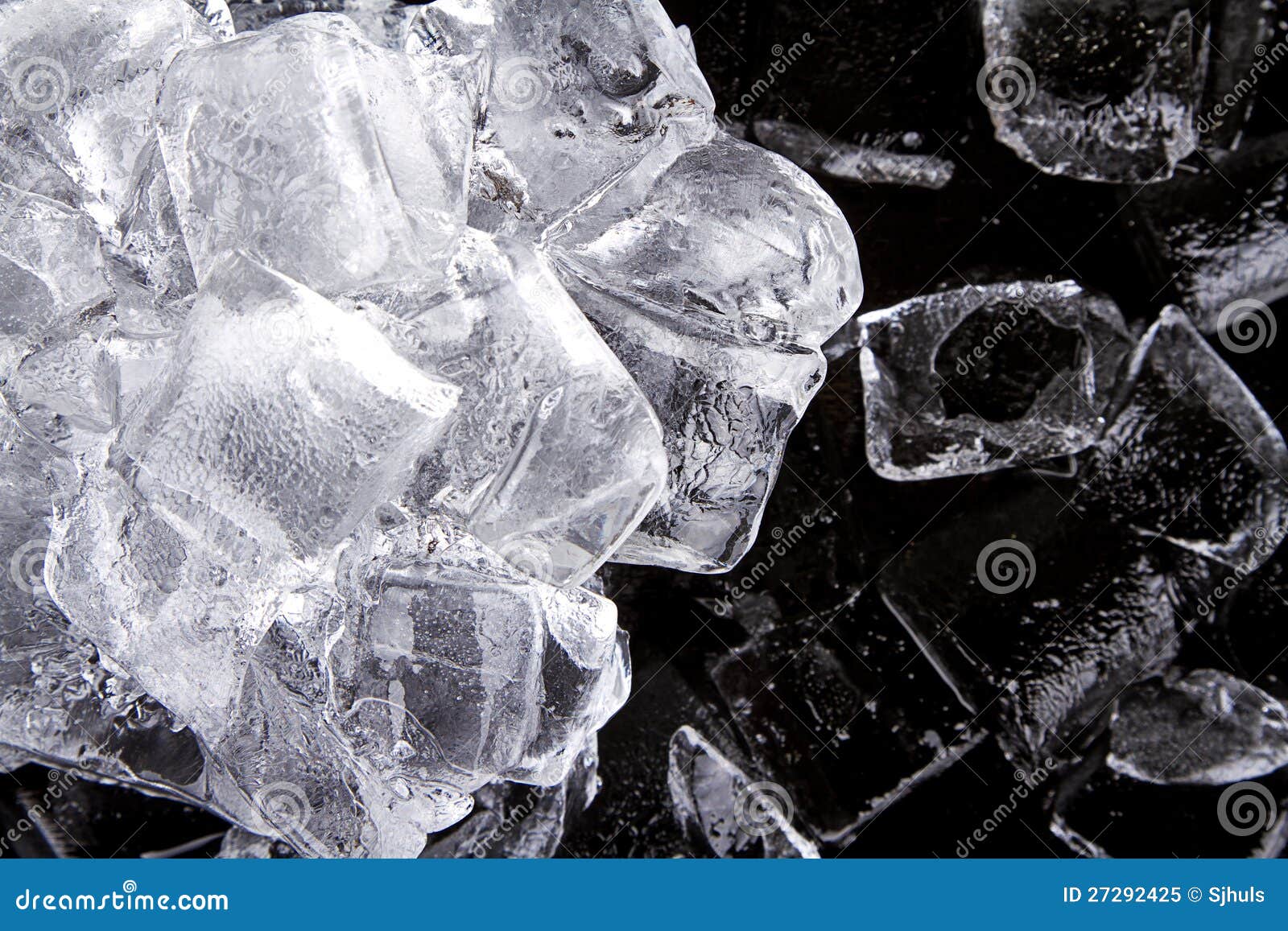 Ice on a black background stock image. Image of background - 27292425