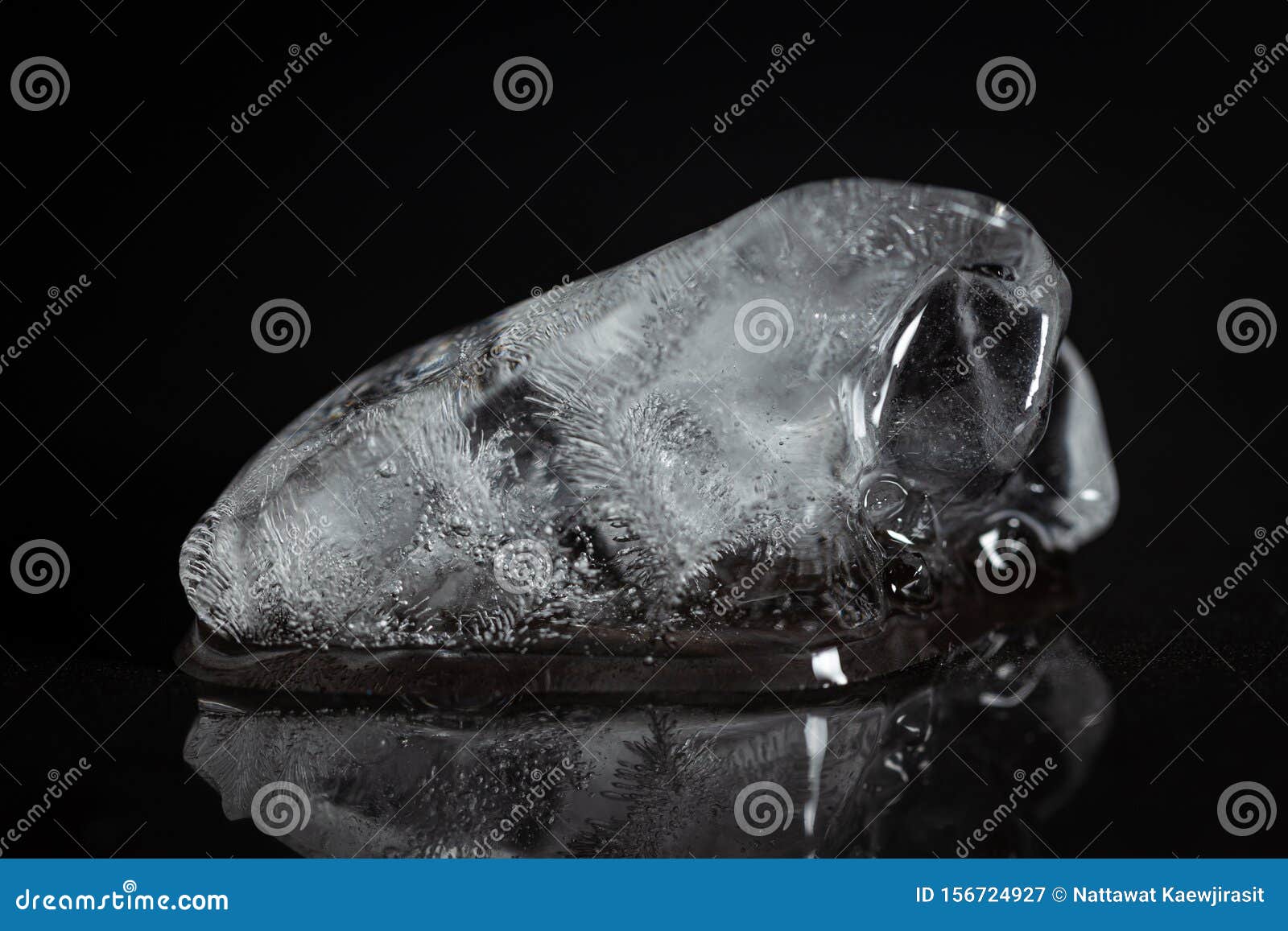 Ice in the Black Background Detail Object Stock Image - Image of ...