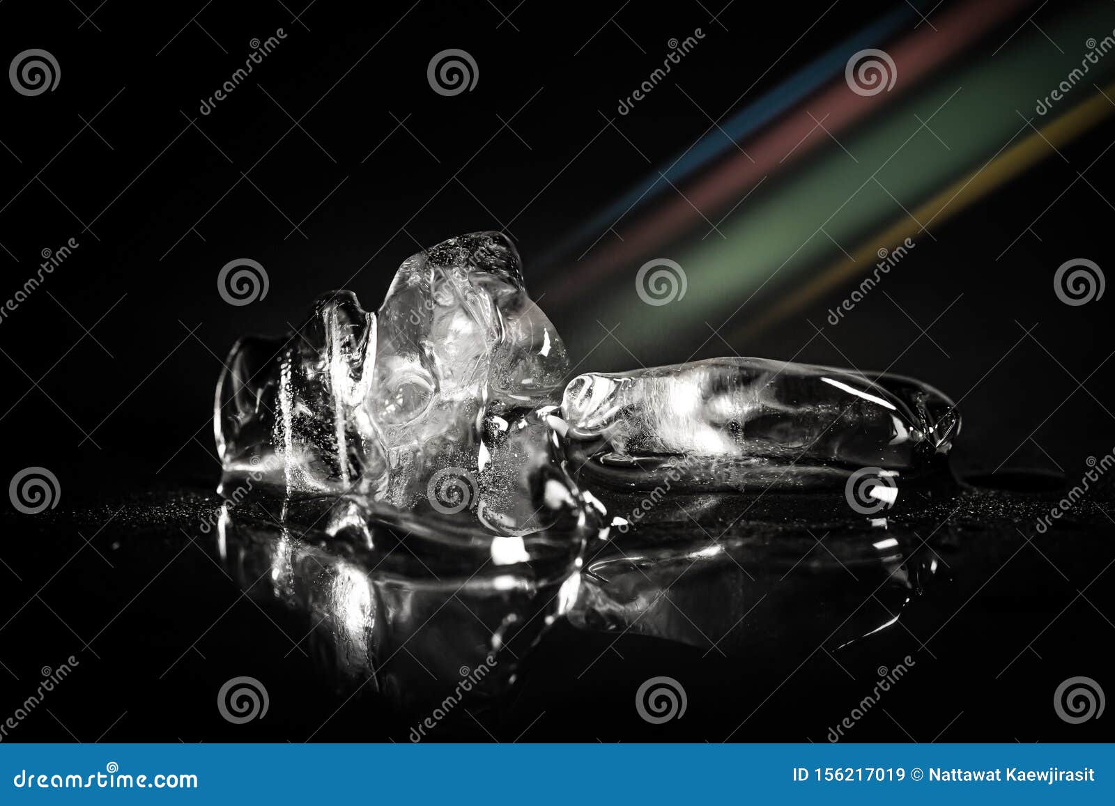 Ice in the Black Background Detail Object Detail Blur Stock Image ...