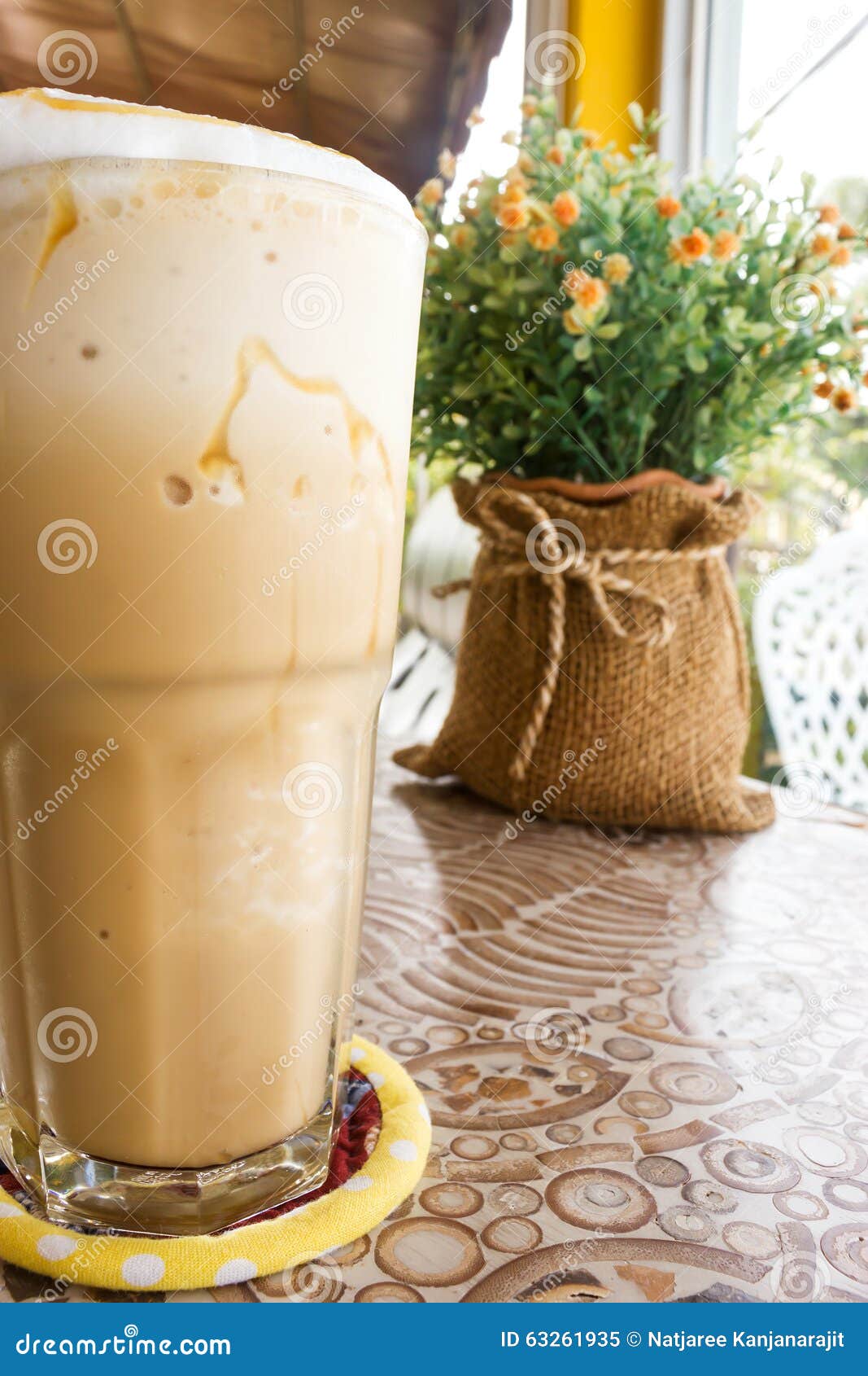 Ice blend caramel coffee. stock image. Image of blends - 63261935