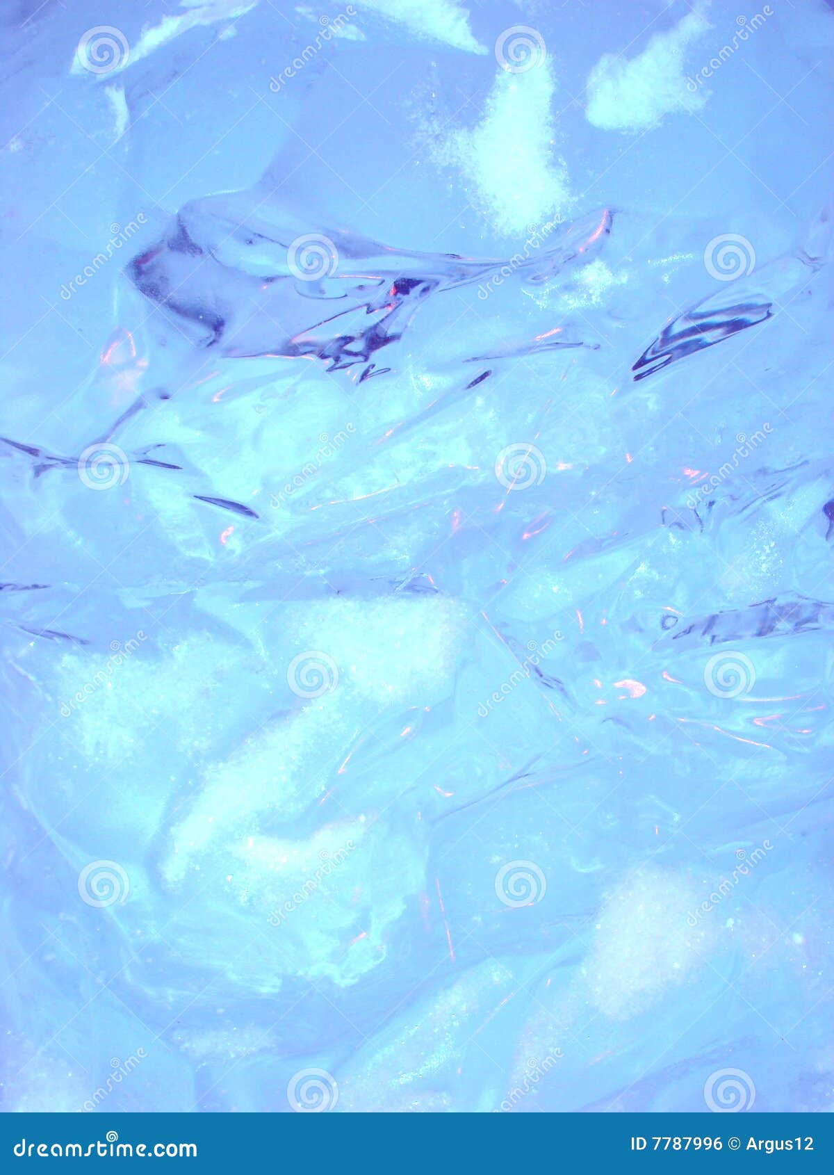 Ice Block Reflecting Red Light Stock Photo - Image of rough, background ...