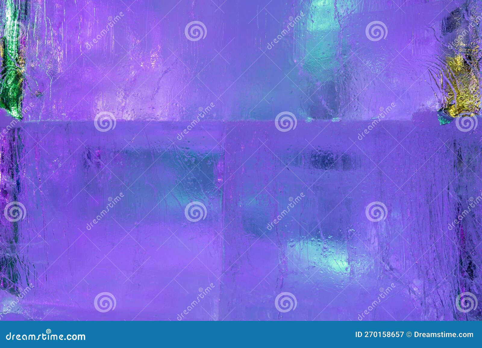Ice Blocks with Colored Lights. Glowing Ice Stock Image - Image of ...
