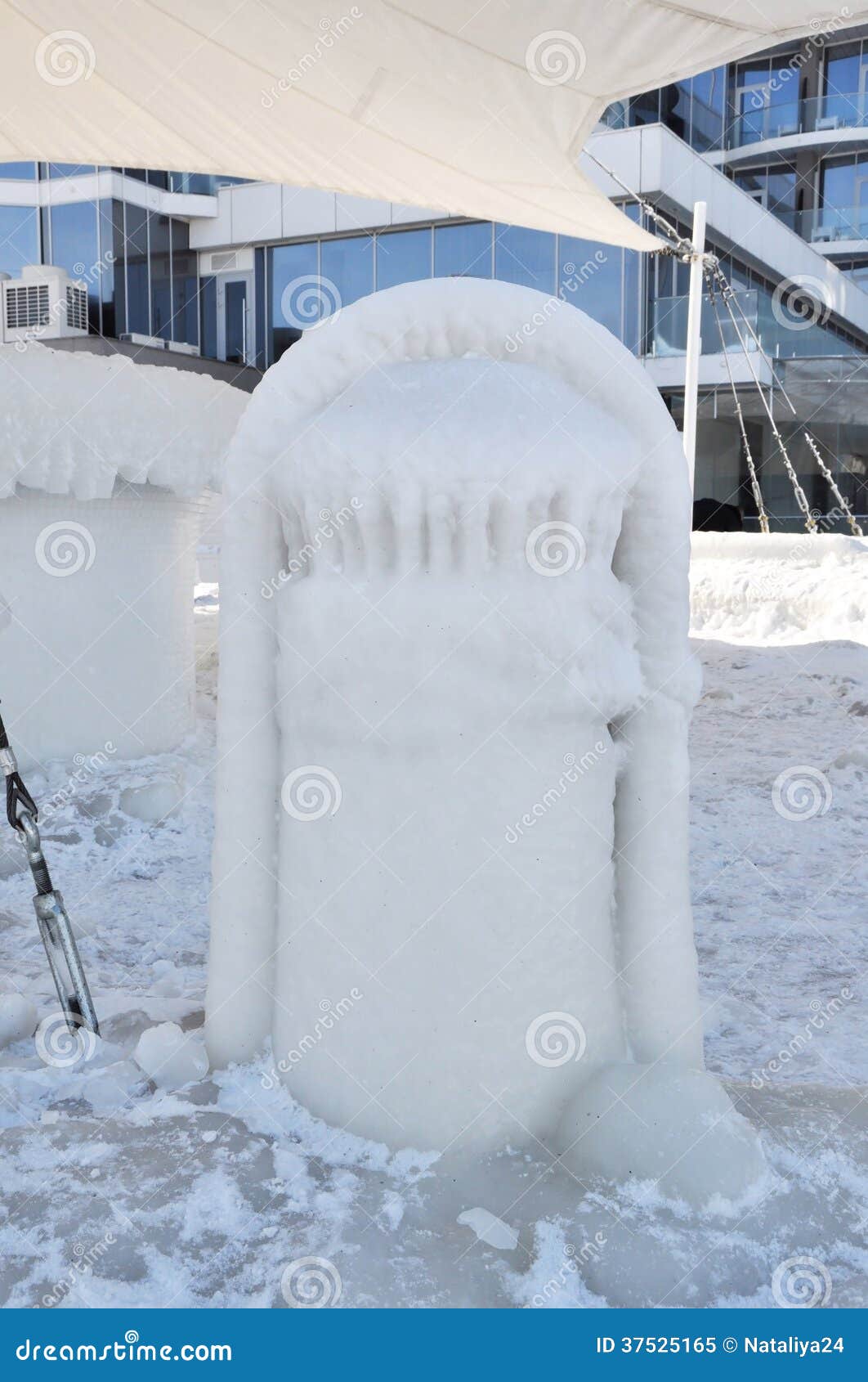 Ice blocks on a pier stock image. Image of large, outdoor - 37525165
