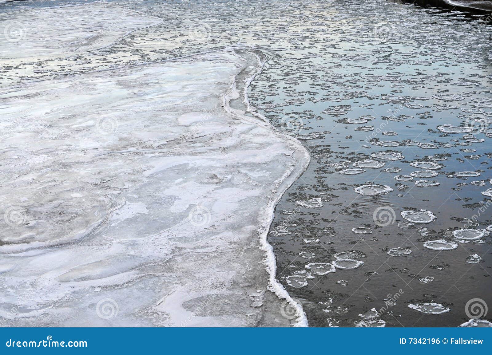 Ice blocks in river stock photo. Image of environment - 7342196