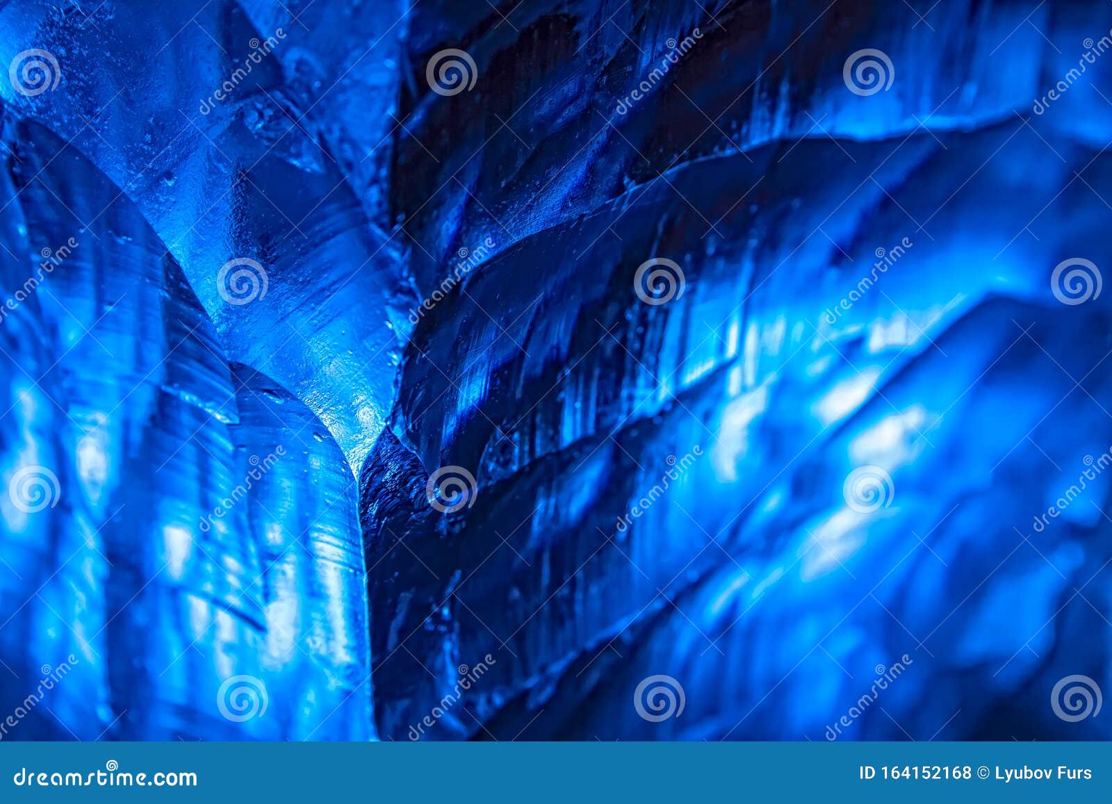 Ice BluÐµ Color Backlight, Abstract Background of Ice Texture from Ice ...