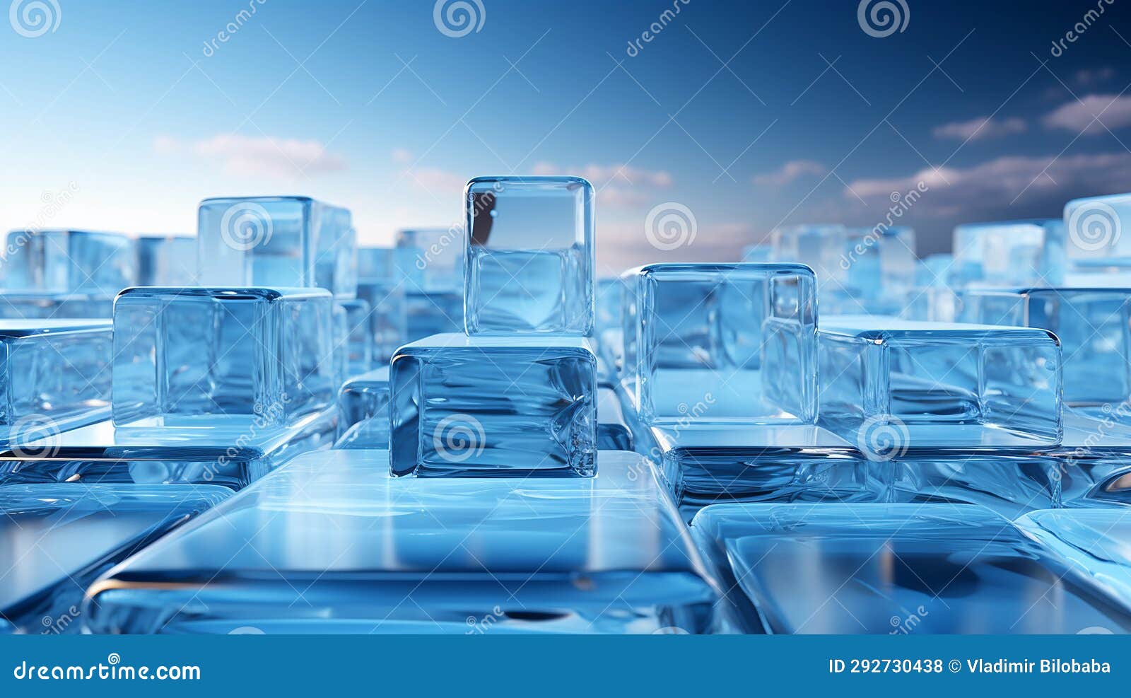 Ice Blue Background with Space for Copy Space Stock Illustration ...