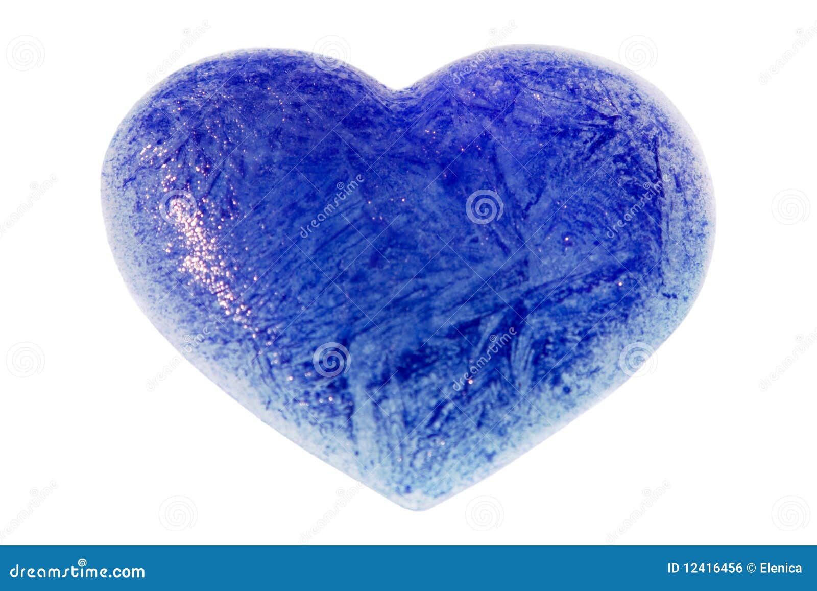 An ice blue heart stock photo. Image of colorful, patterned - 12416456