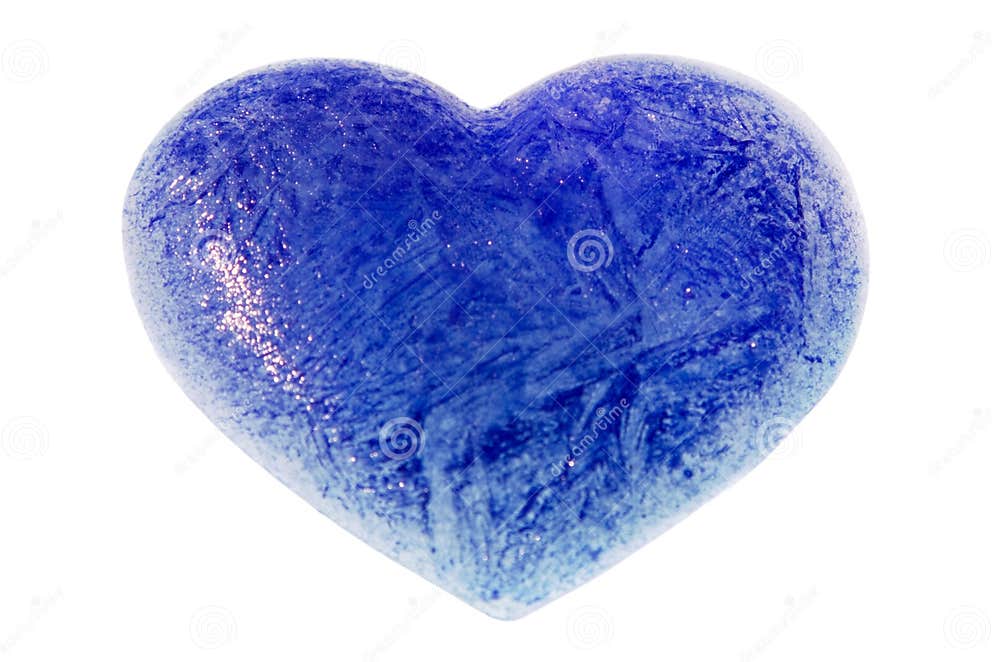 An ice blue heart stock photo. Image of colorful, patterned - 12416456