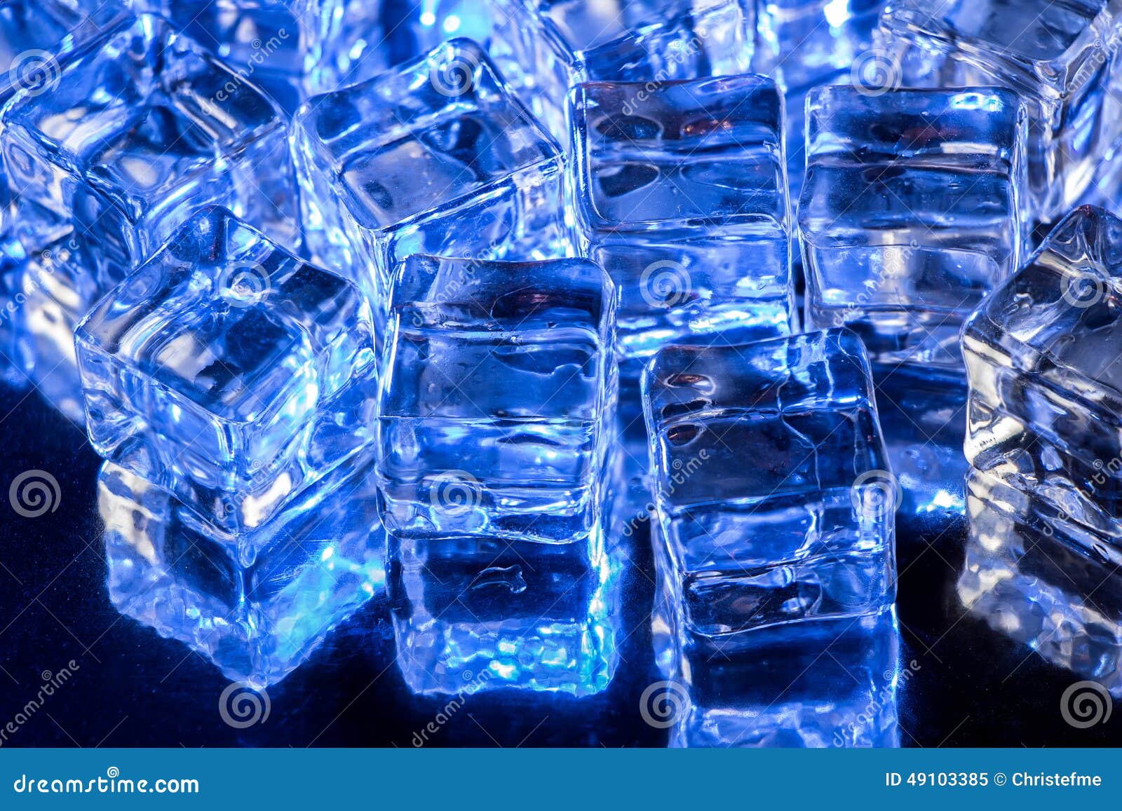 Ice in blue light stock image. Image of crystal, pattern - 49103385