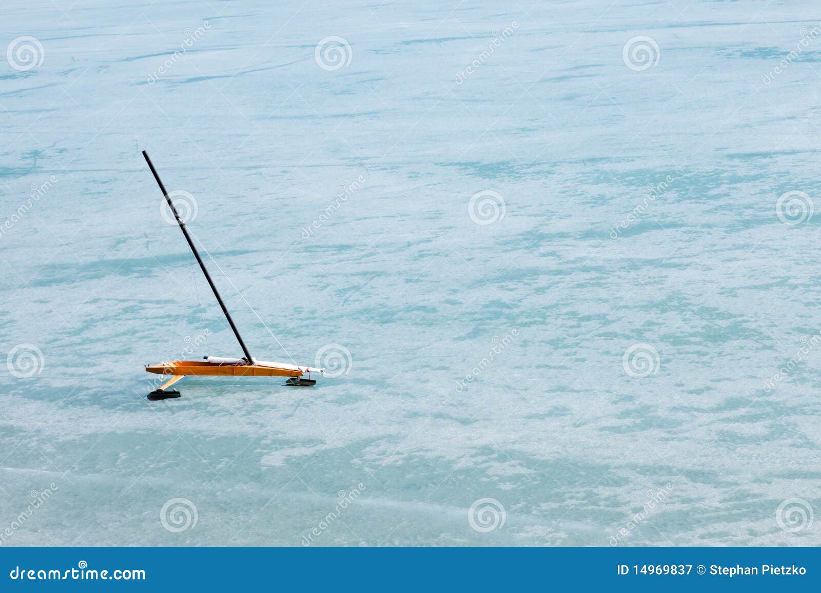 Ice-boat stock image. Image of frozen, leisure, lake - 14969837