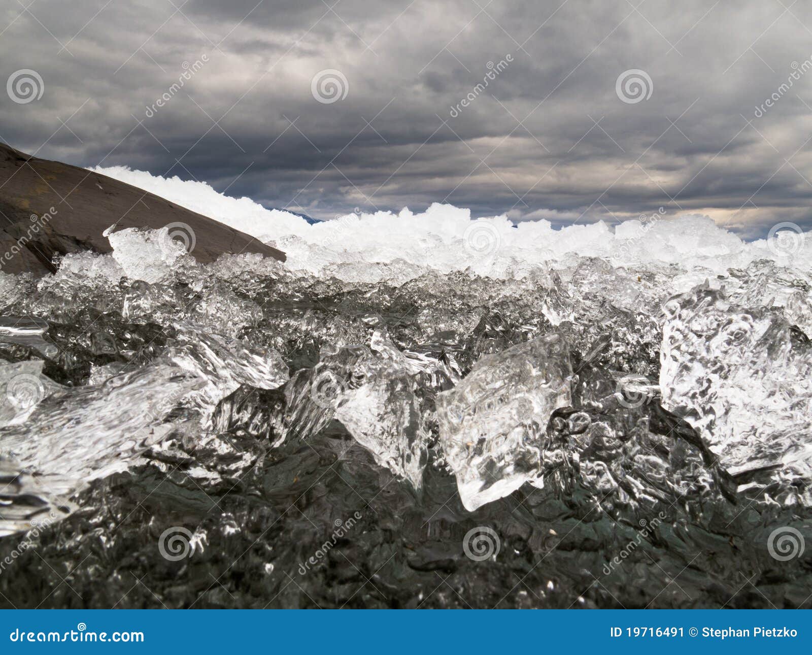 Ice-Break at Lake Laberge, Yukon Territory, Canada Stock Image - Image ...