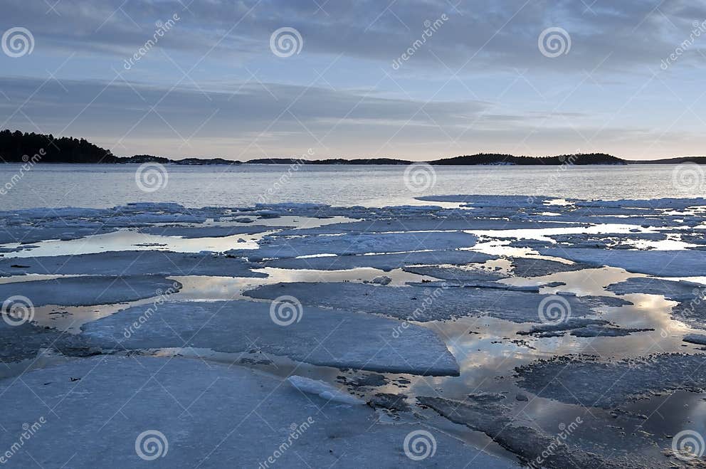 The ice is breaking up stock image. Image of spring, sweden - 29101003