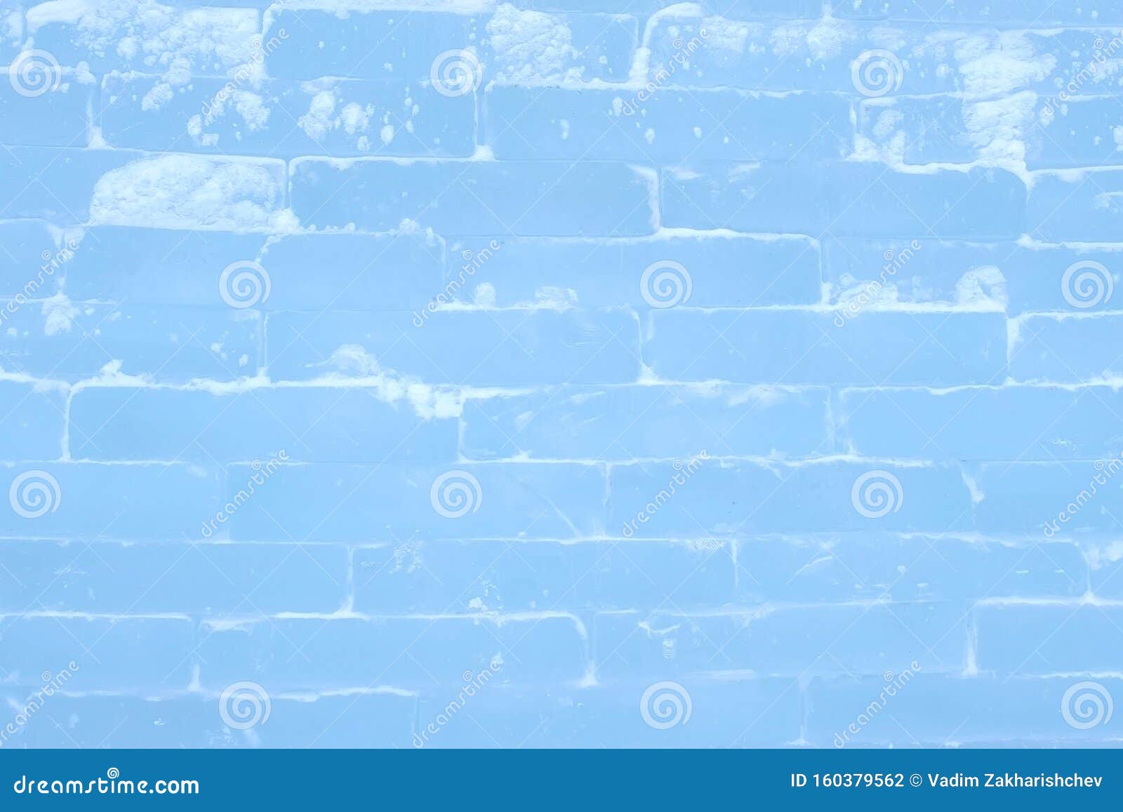 Ice Brick Wall Texture Using As Background, Close-up View. Stock Photo ...