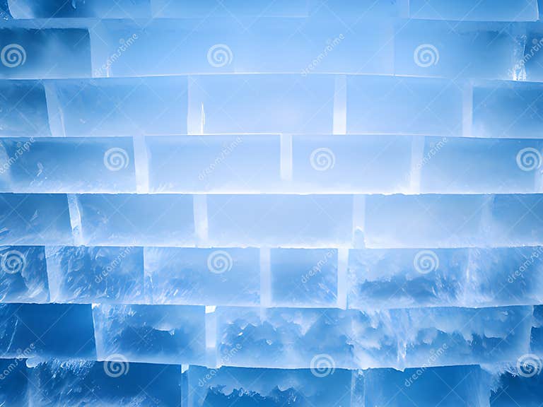 Ice Brick Wall Texture Using As Background, AI Generated Stock ...